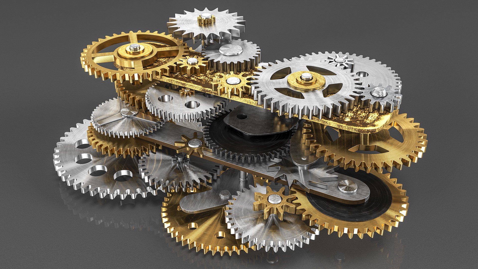 3D clockwork gear mechanism mixed model - TurboSquid 1652211