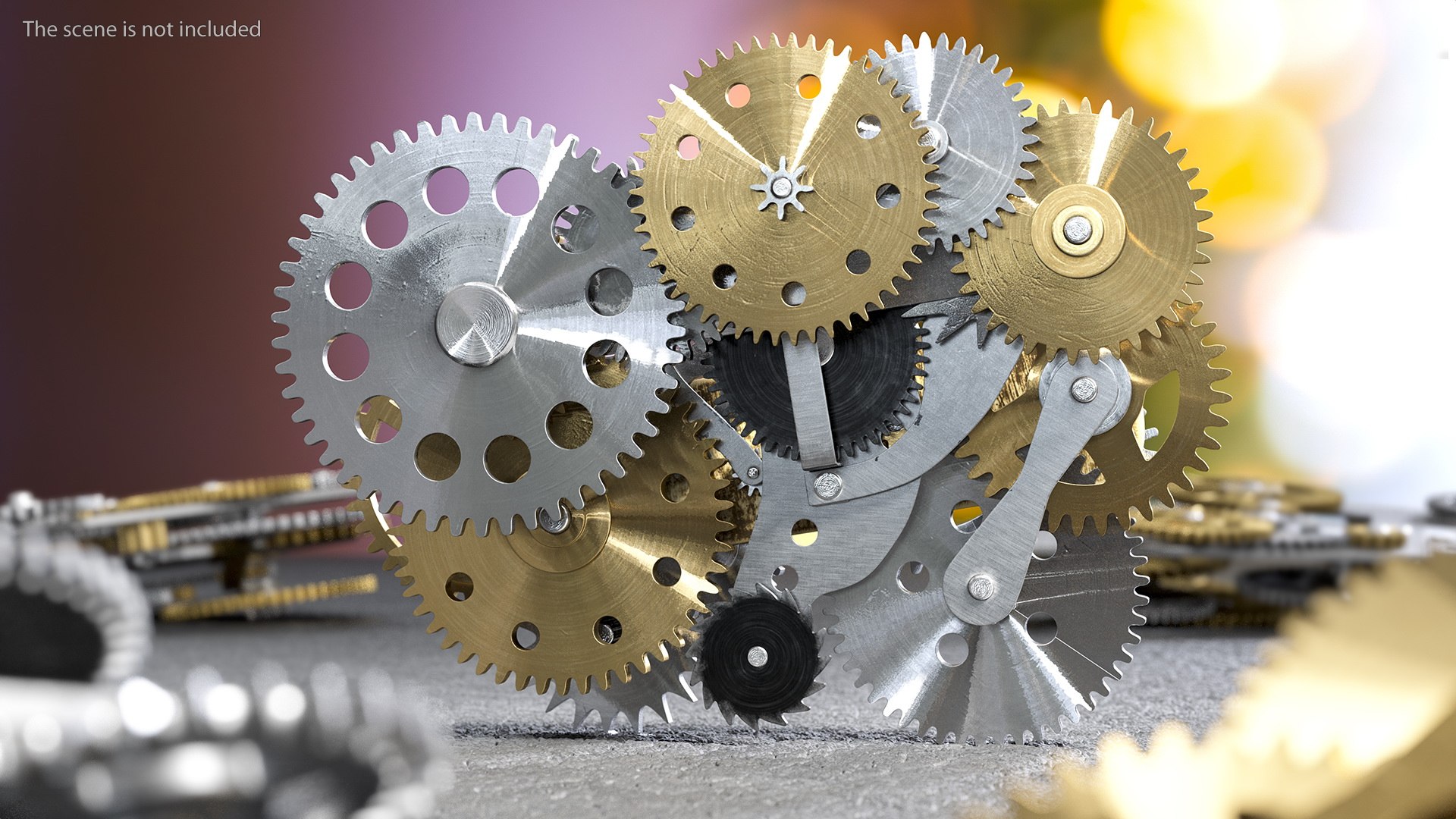 3D Clockwork Gear Mechanism Mixed Model - TurboSquid 1652211