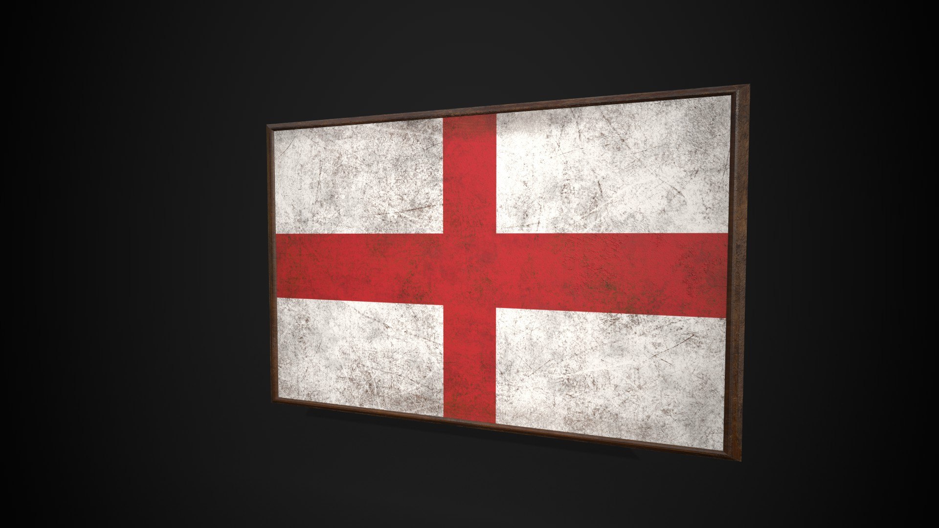 3D Old Picture Frame With Republic Of Genoa Flag - Game Ready PBR Low ...