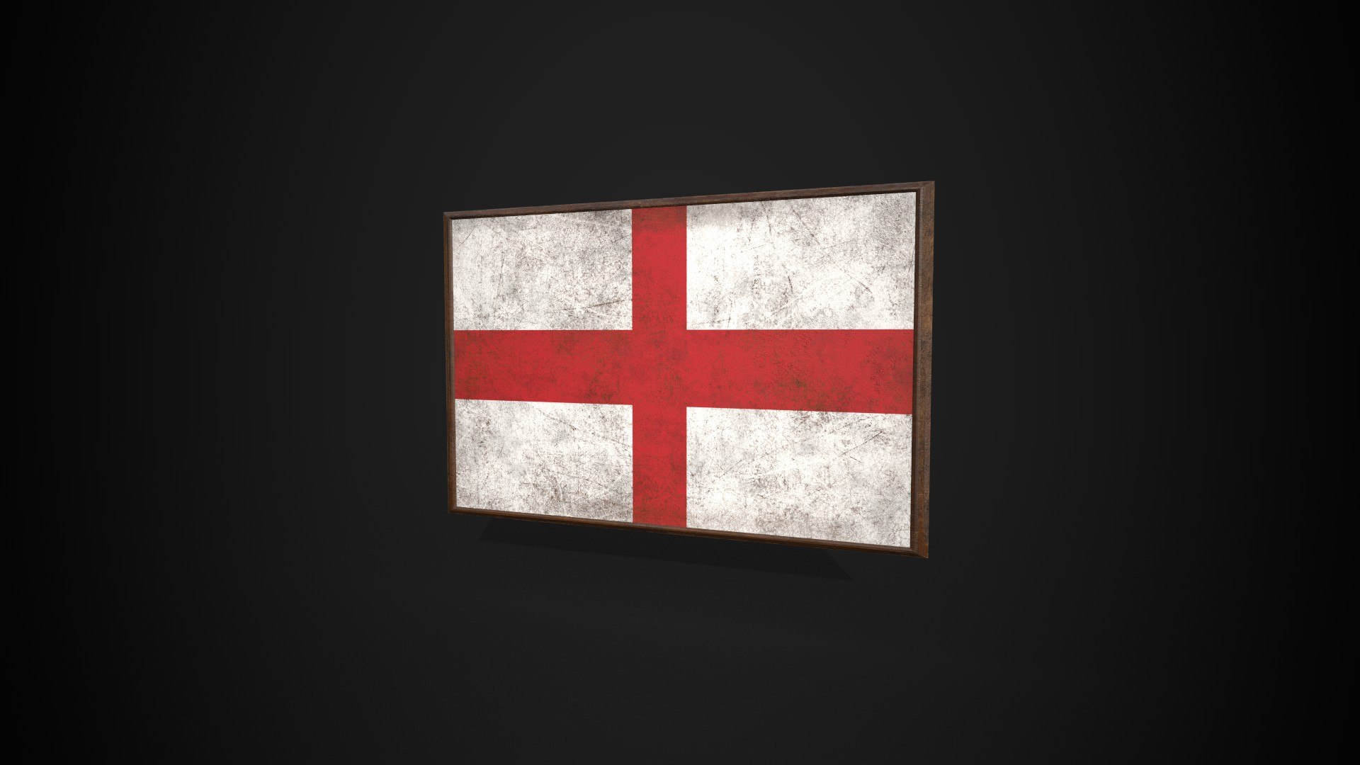 3D Old Picture Frame With Republic Of Genoa Flag - Game Ready PBR Low ...
