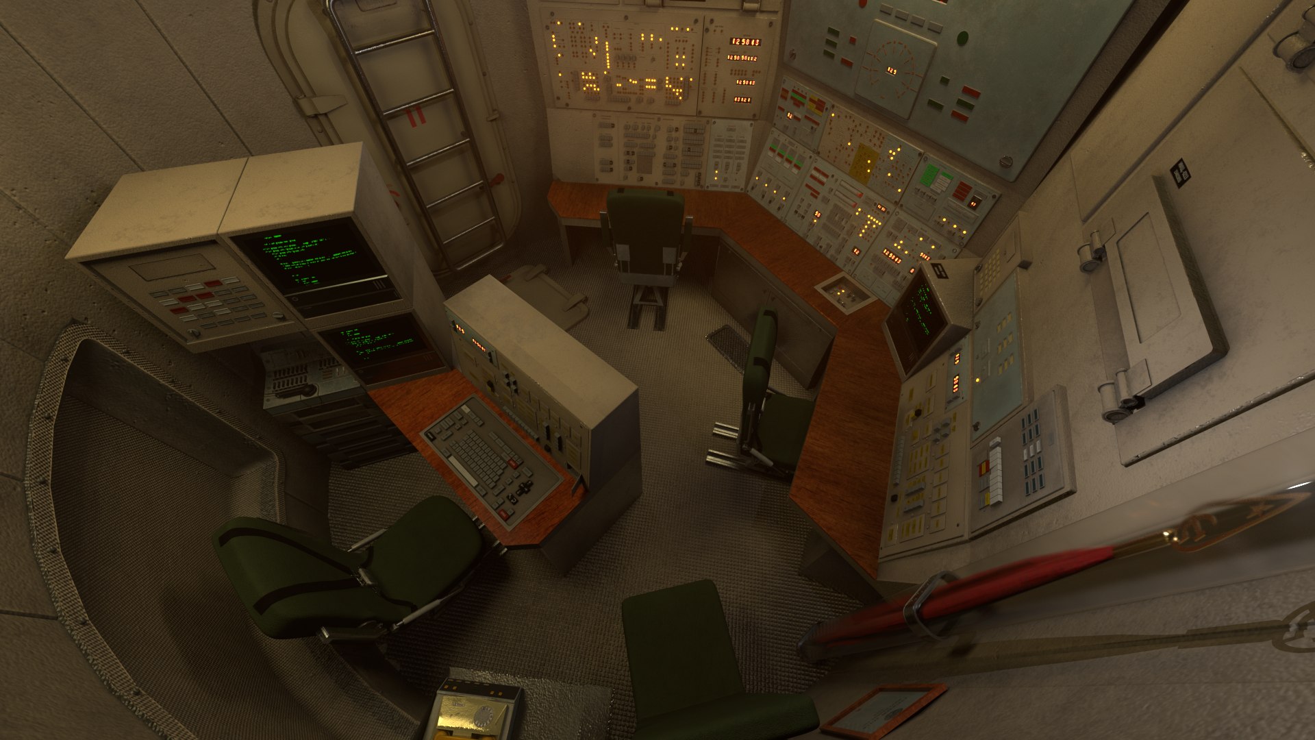 3D Ballistic Missile Launch Control Center Model - TurboSquid 1847951