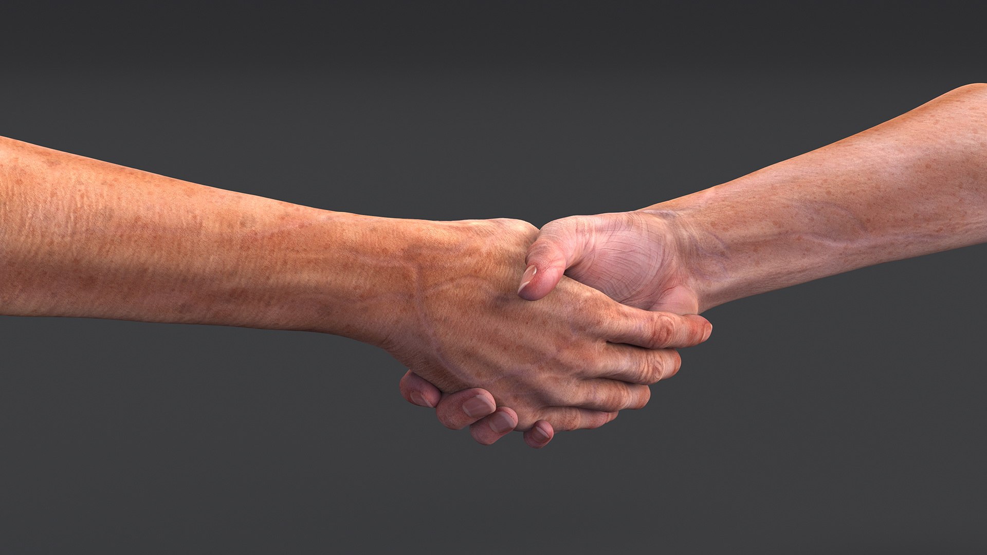 Handshake Old Man Hands Rigged For Maya 3D Model - TurboSquid 2124314