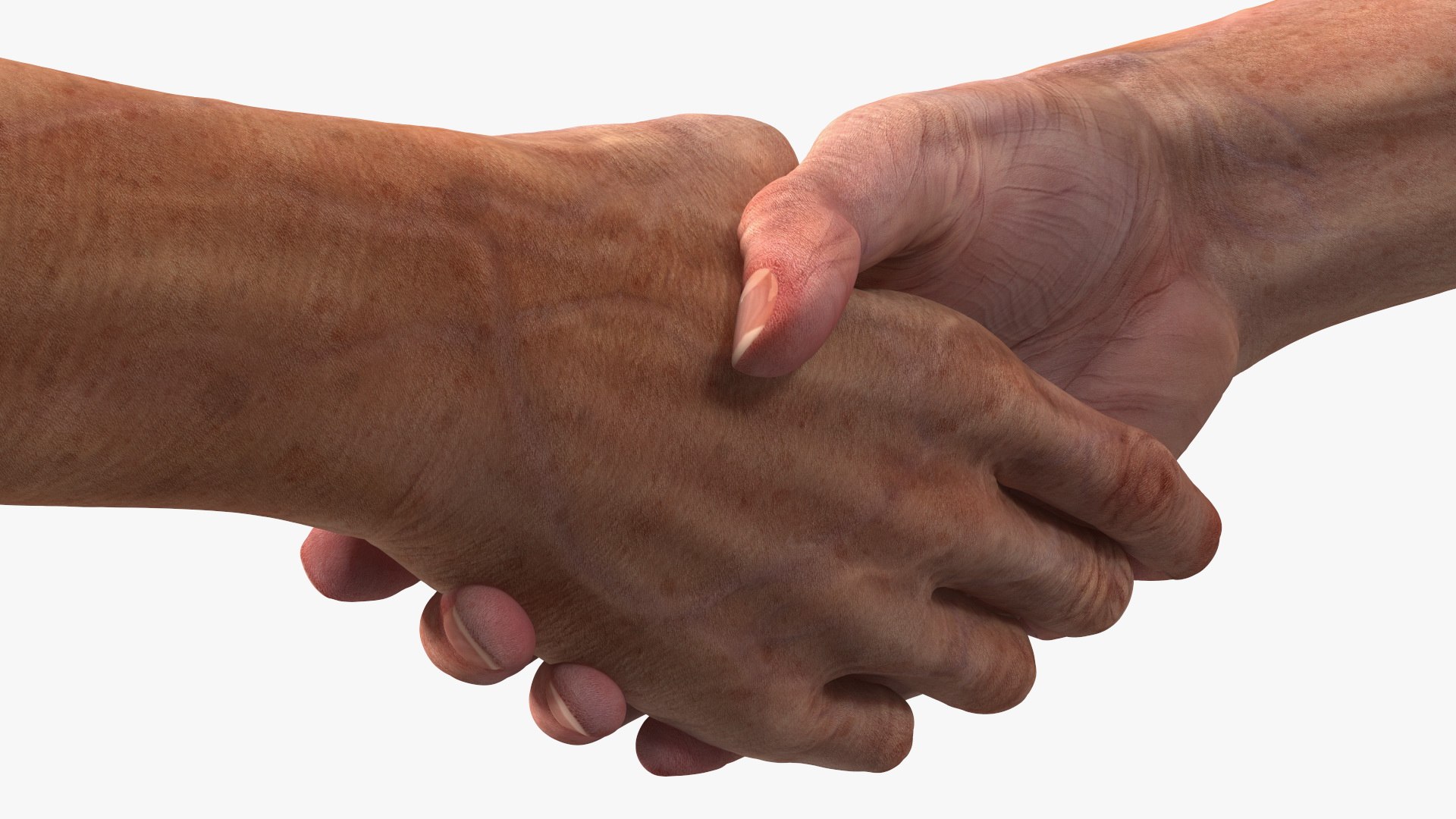 Handshake Old Man Hands Rigged For Maya 3D Model - TurboSquid 2124314