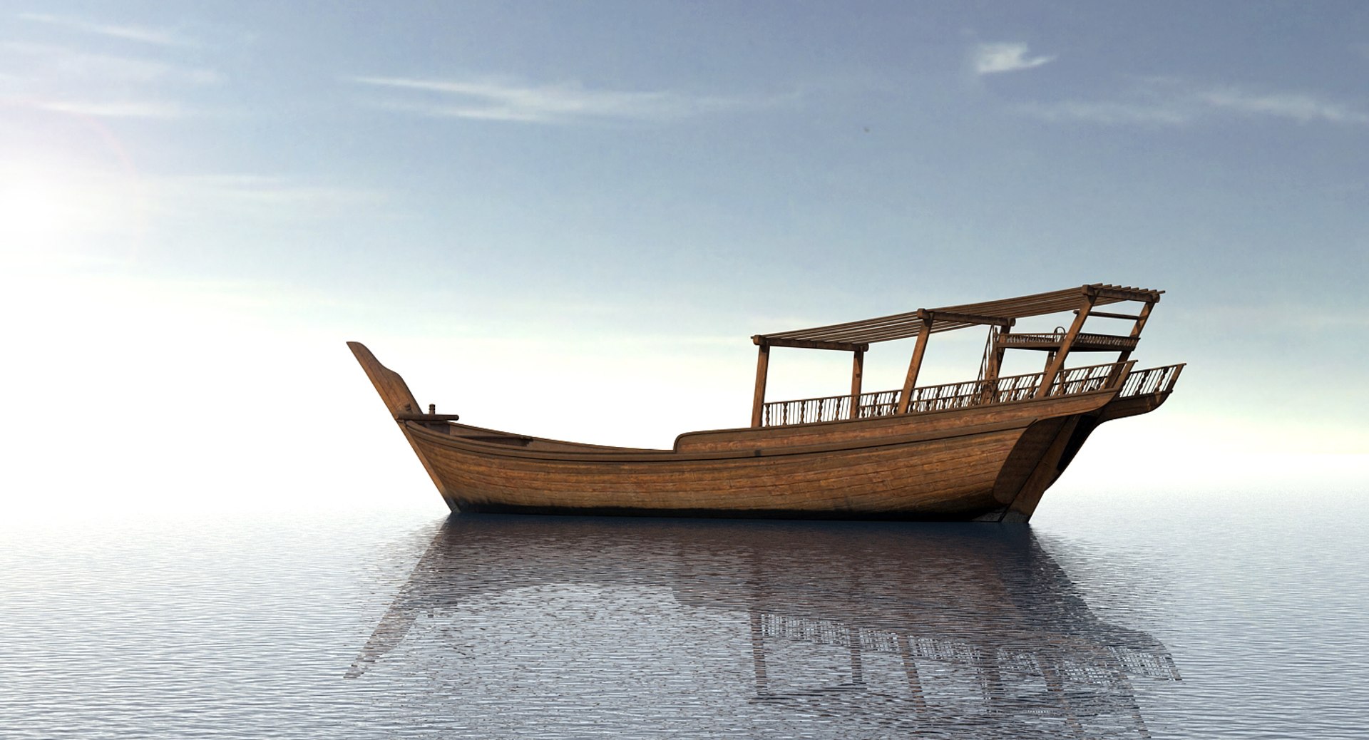 Traditional Arabic Wooden Boat 3D Model - TurboSquid 1370130