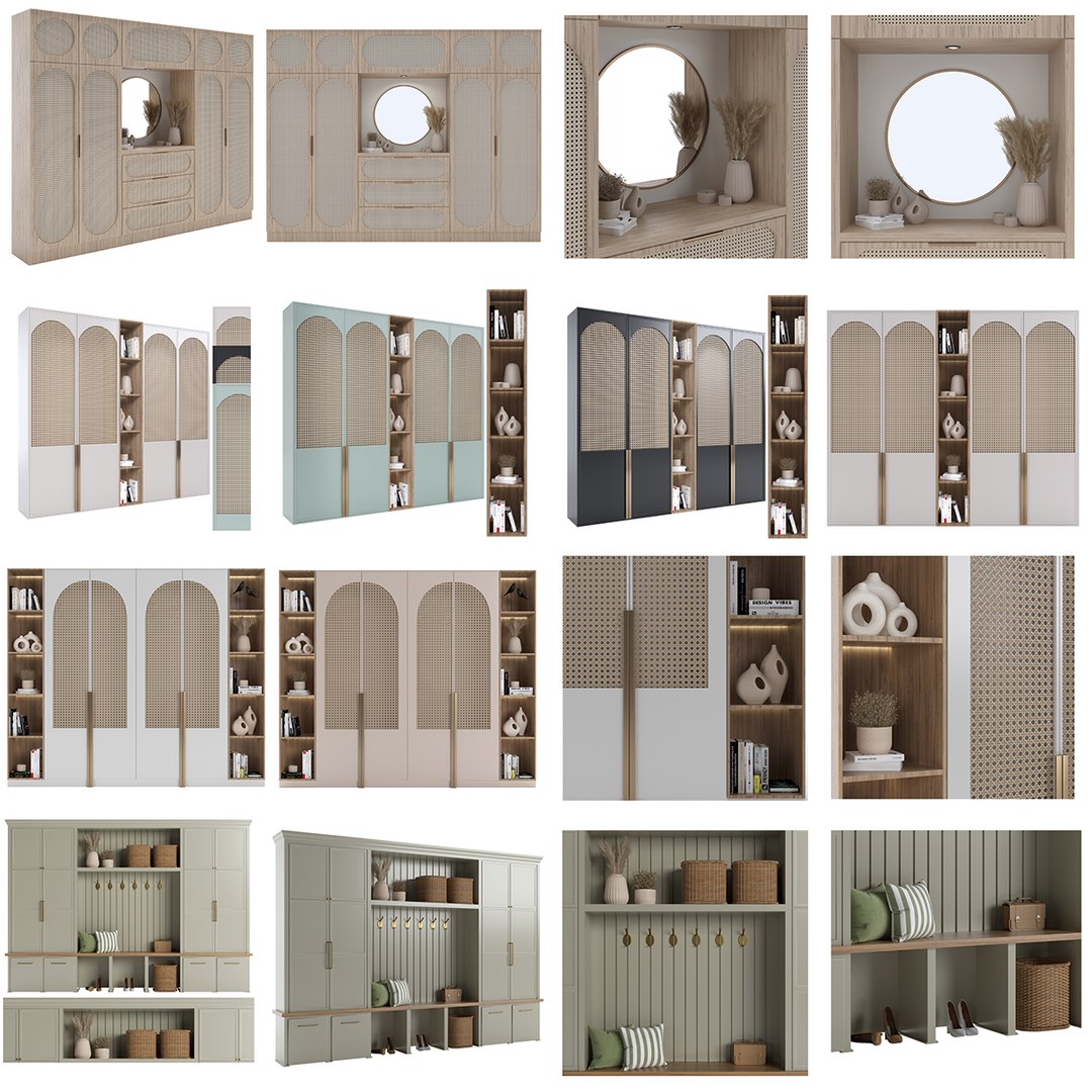 modelo 3d WardrobeCabinet Furniture Collection - TurboSquid 2016949