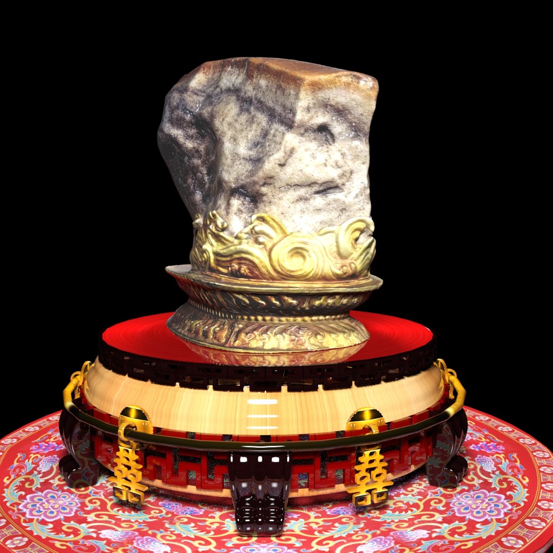 3D Model Chinese Meat Shape Stone - TurboSquid 2281562