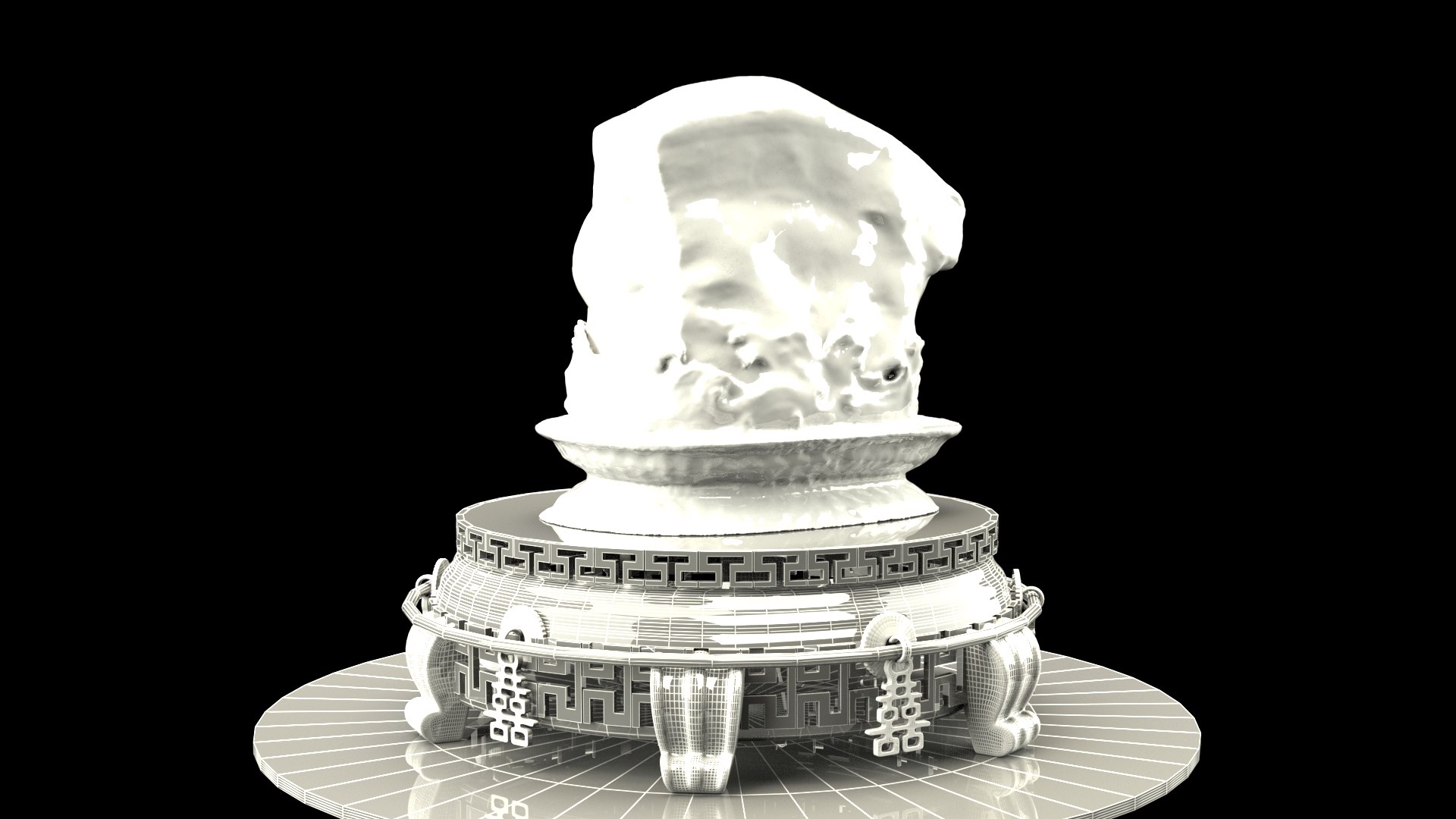 3D Model Chinese Meat Shape Stone - TurboSquid 2281562