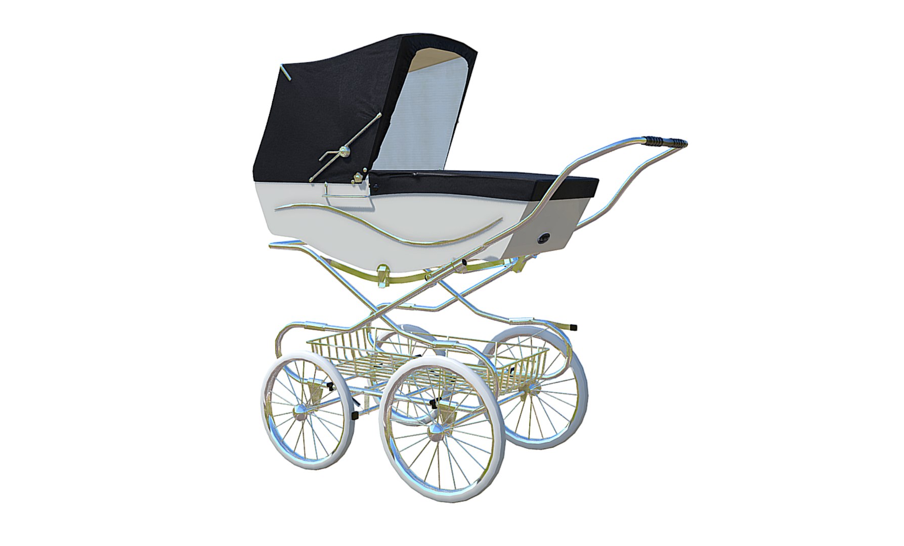 Kensington Classic Baby Pram 3d Model