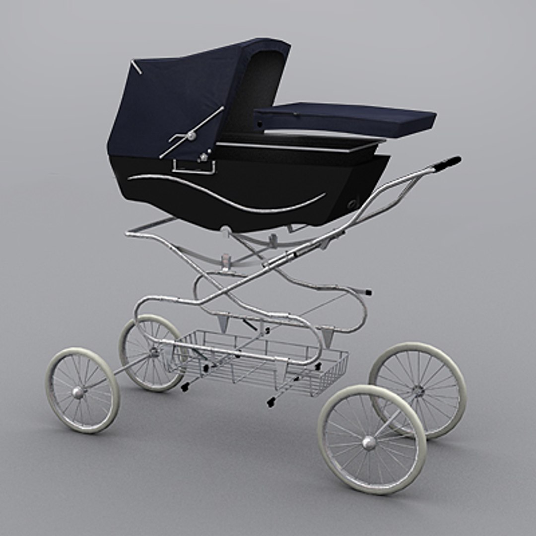 Kensington Classic Baby Pram 3d Model