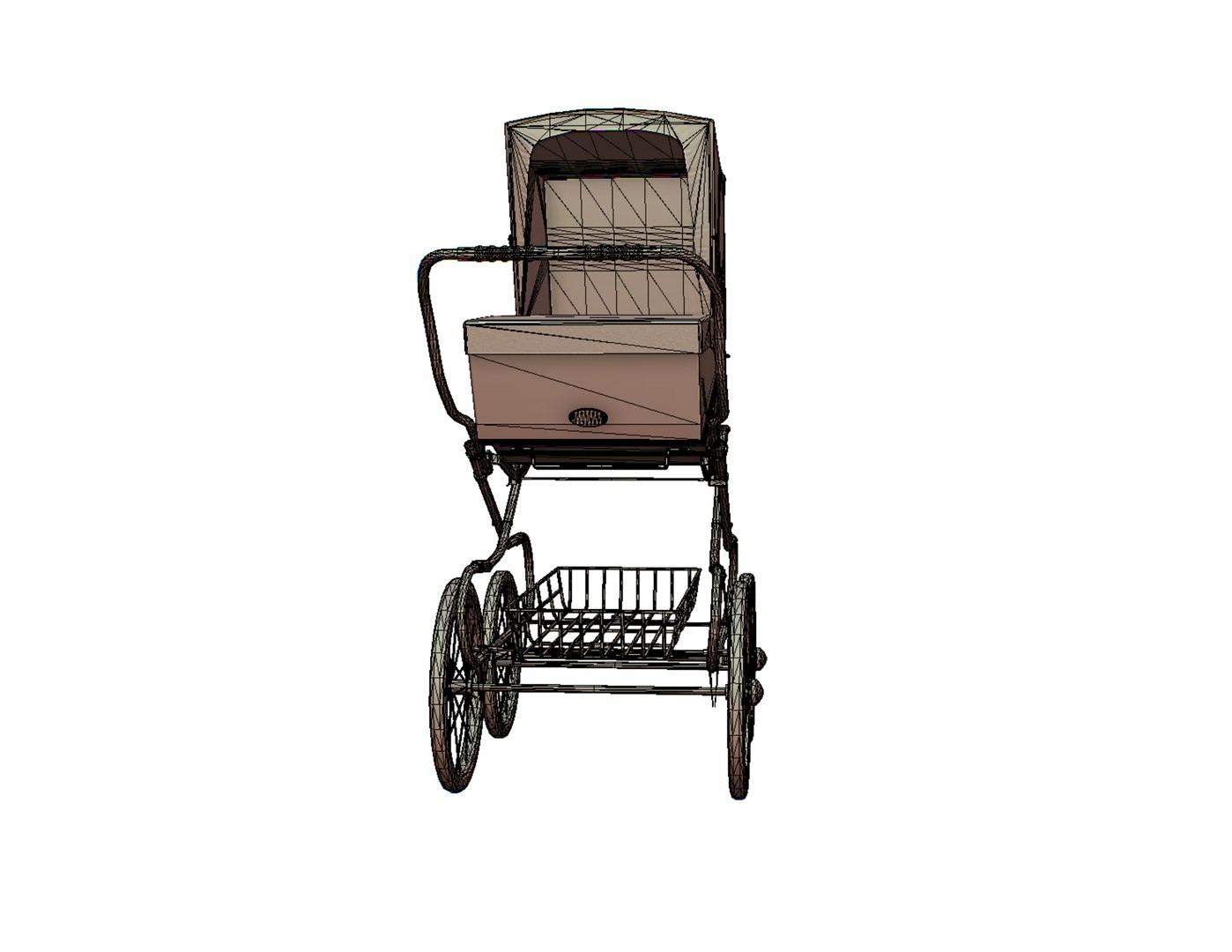 Kensington Classic Baby Pram 3d Model