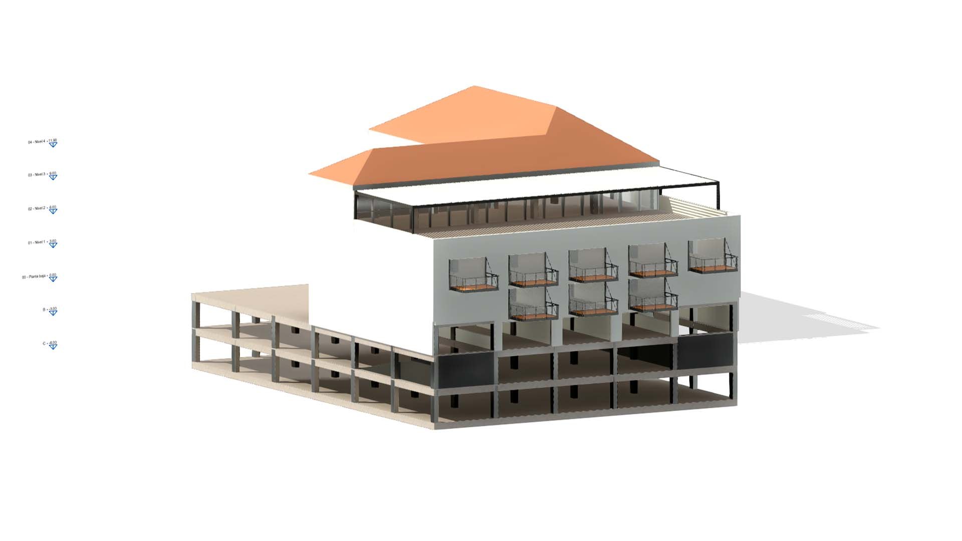 Revit Architectural Building 3D Model - TurboSquid 1999287