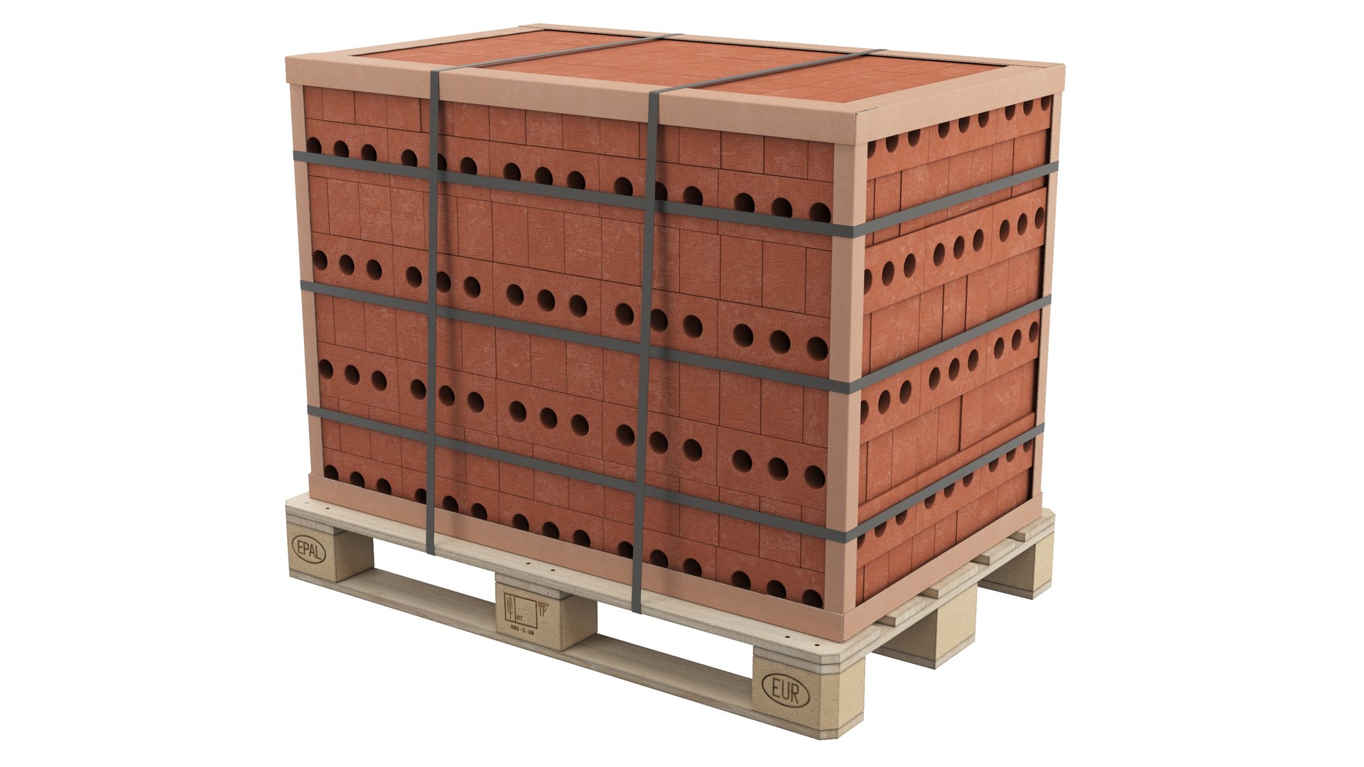Red Brick Pallet 3D - TurboSquid 2013293