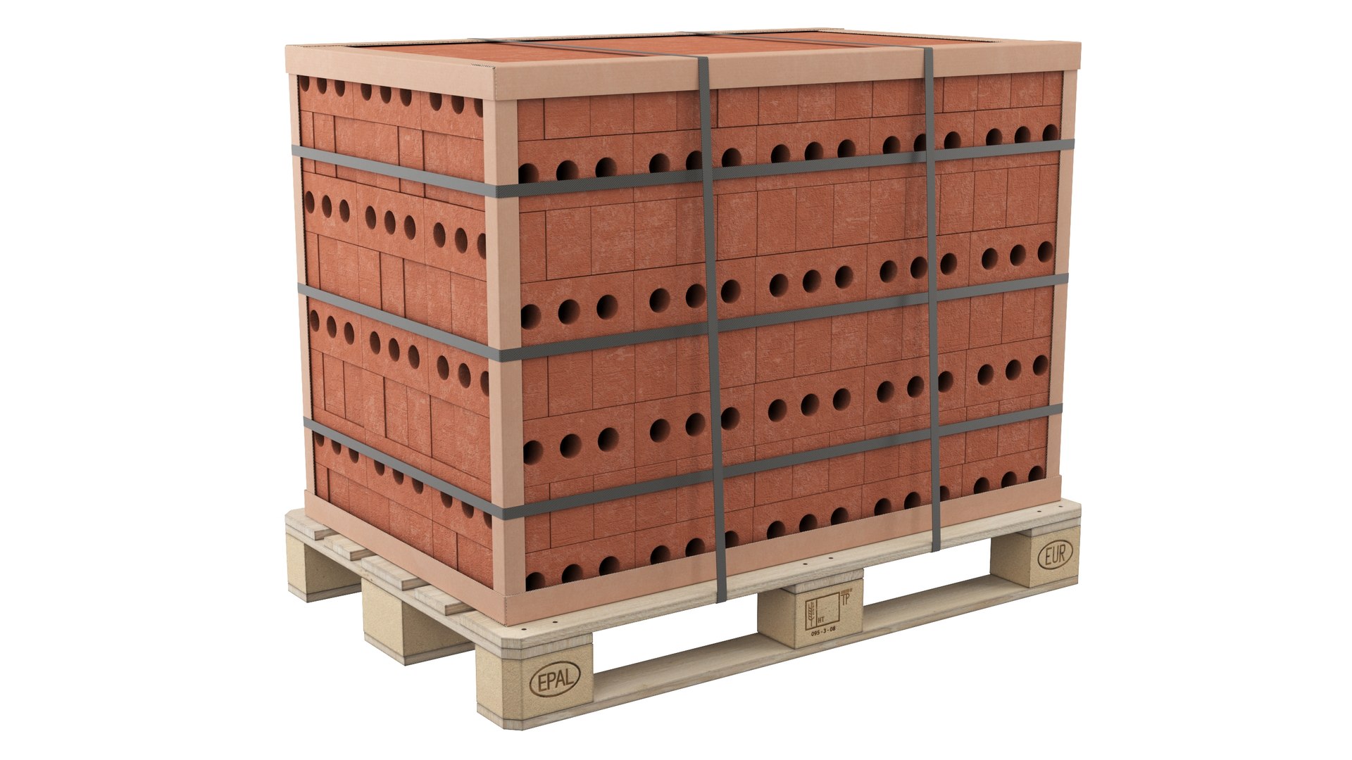 Red Brick Pallet 3D - TurboSquid 2013293