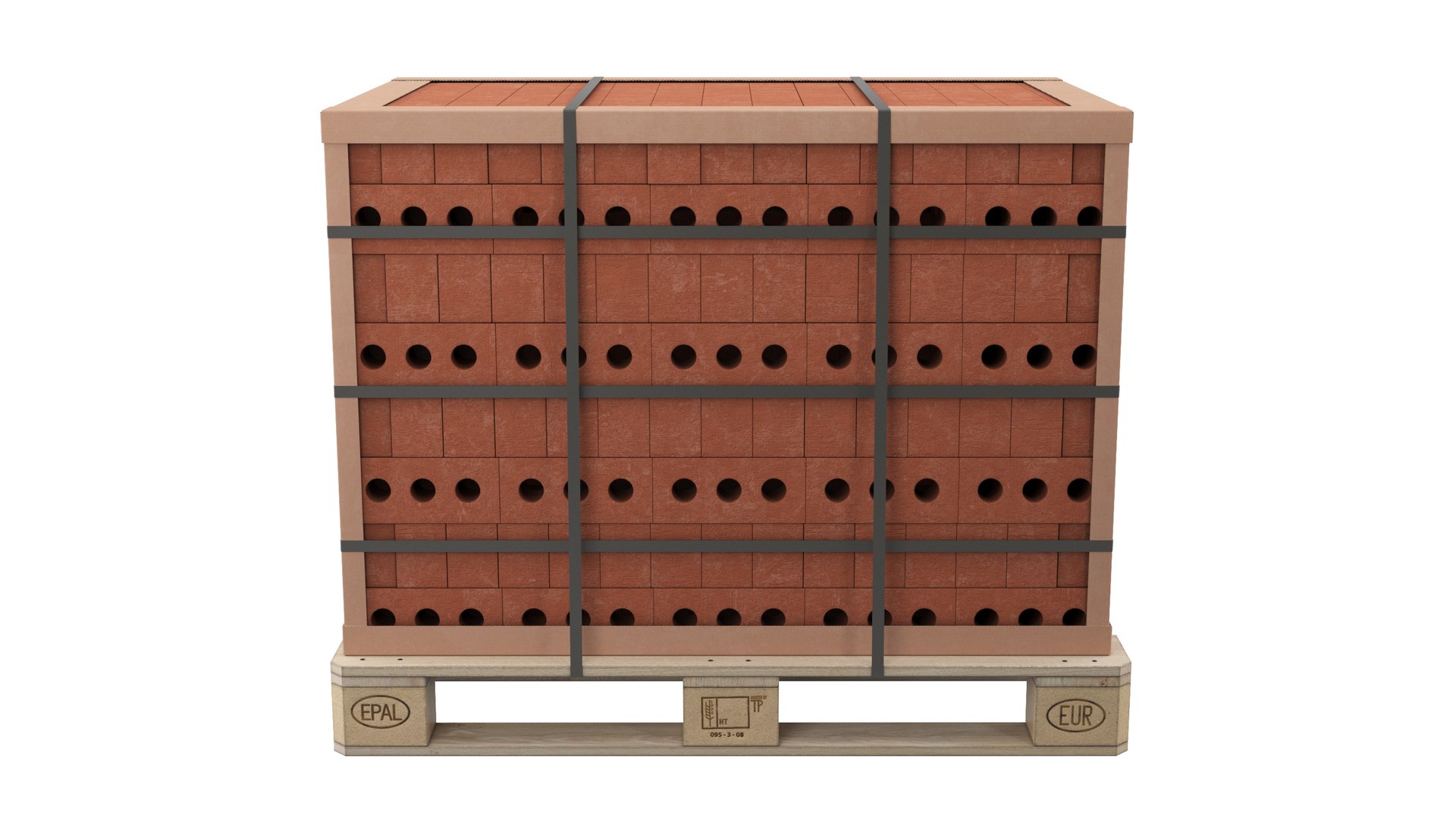 Red Brick Pallet 3D - TurboSquid 2013293