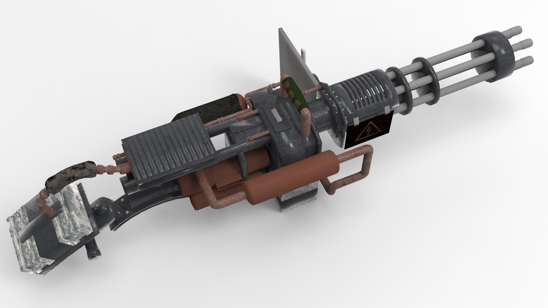Minigun Gun Weapon 3D Model - TurboSquid 1305617