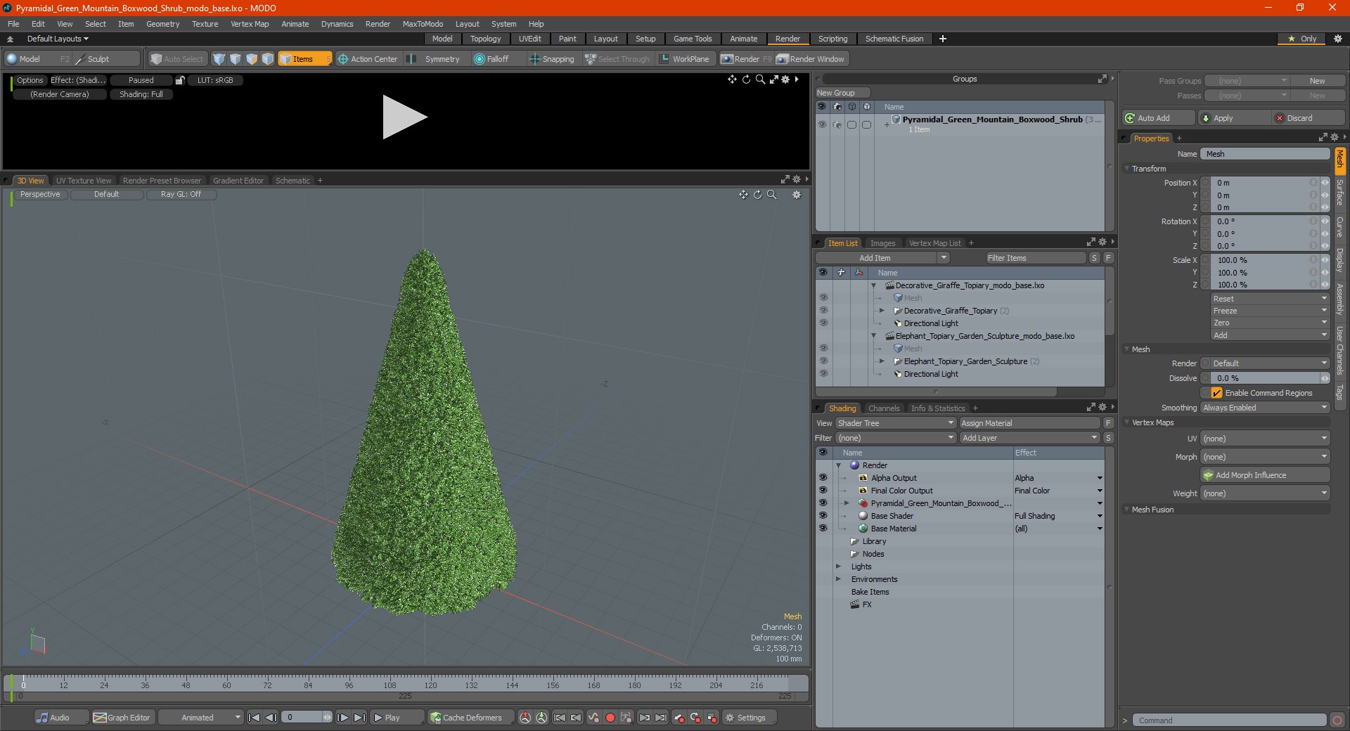 3D pyramidal green mountain boxwood - TurboSquid 1581974