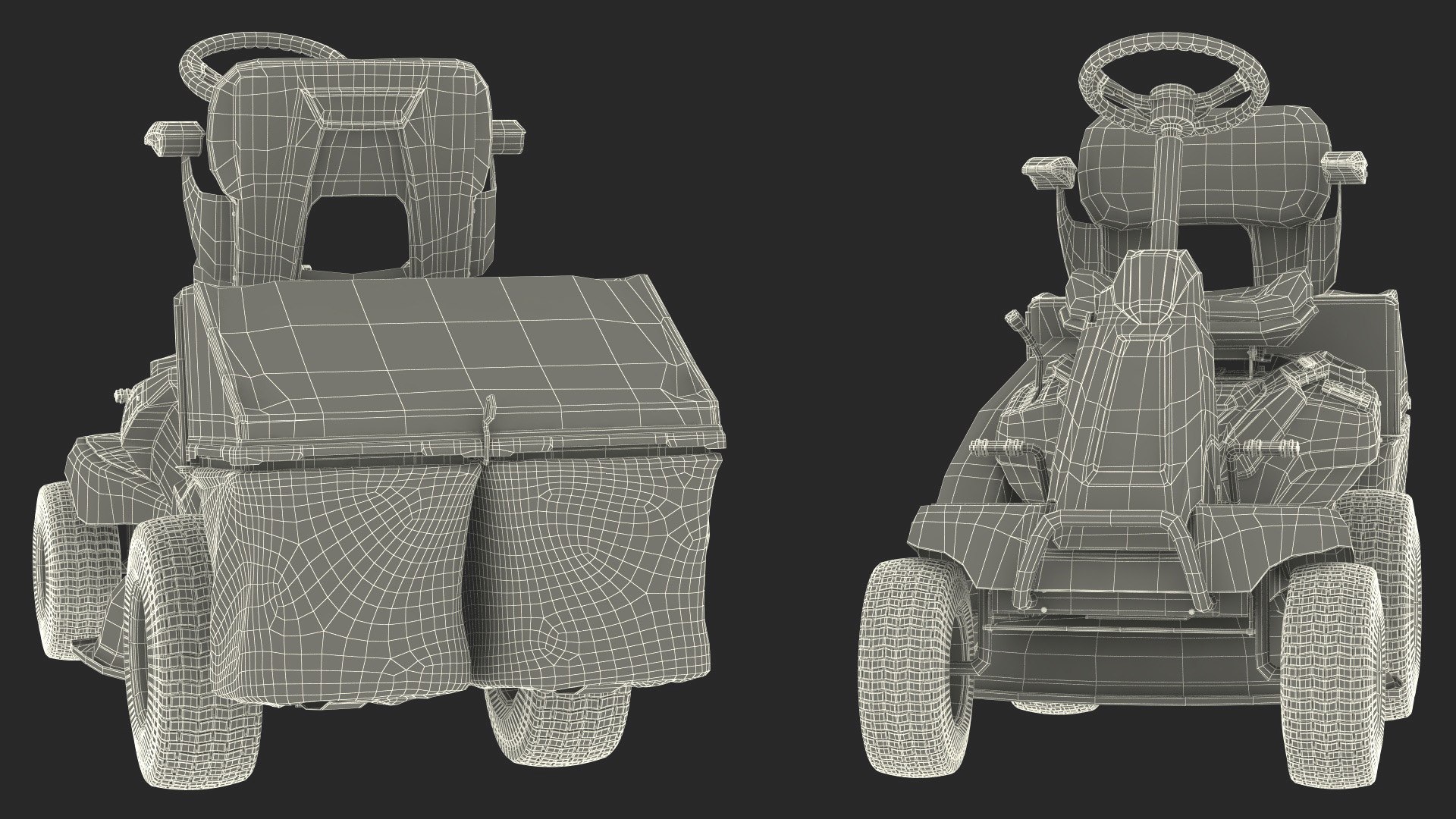 3D Electric Riding Lawn Mower with Bagger Cub Cadet CC30E Rigged for ...