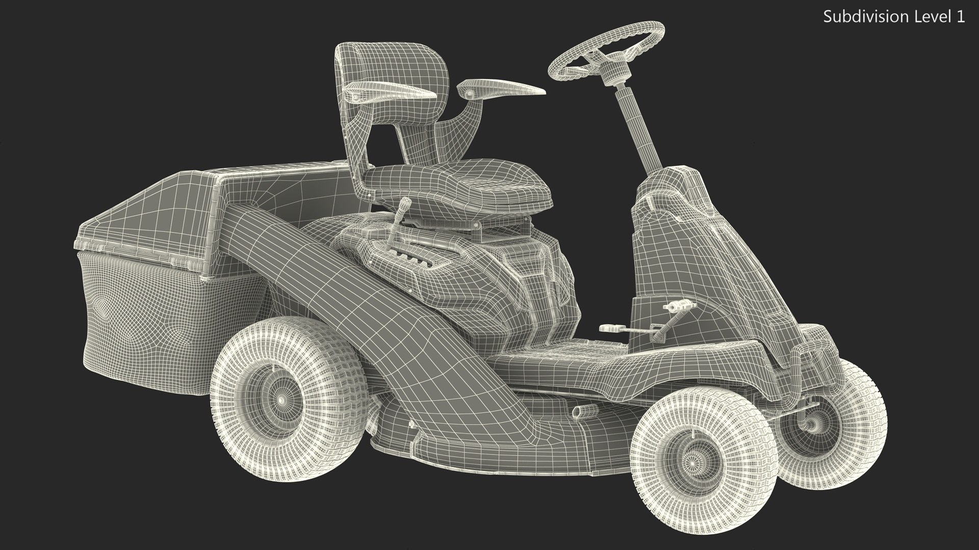 3D Electric Riding Lawn Mower with Bagger Cub Cadet CC30E Rigged for ...