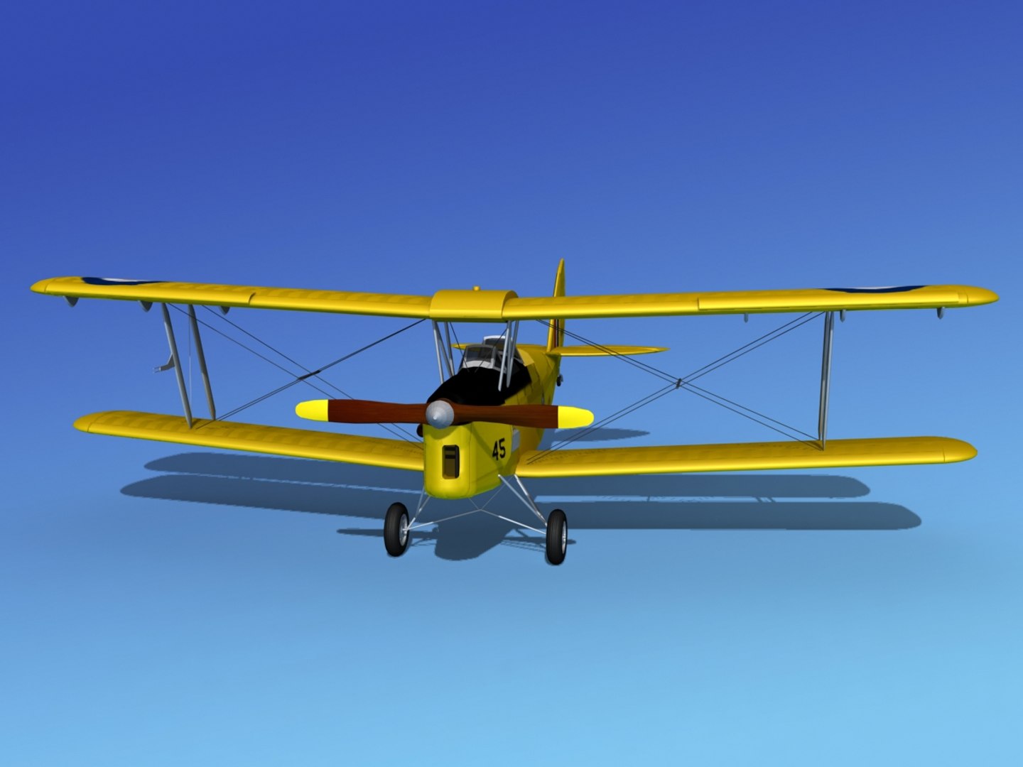 3d Model Of Tiger Moth Dehavilland