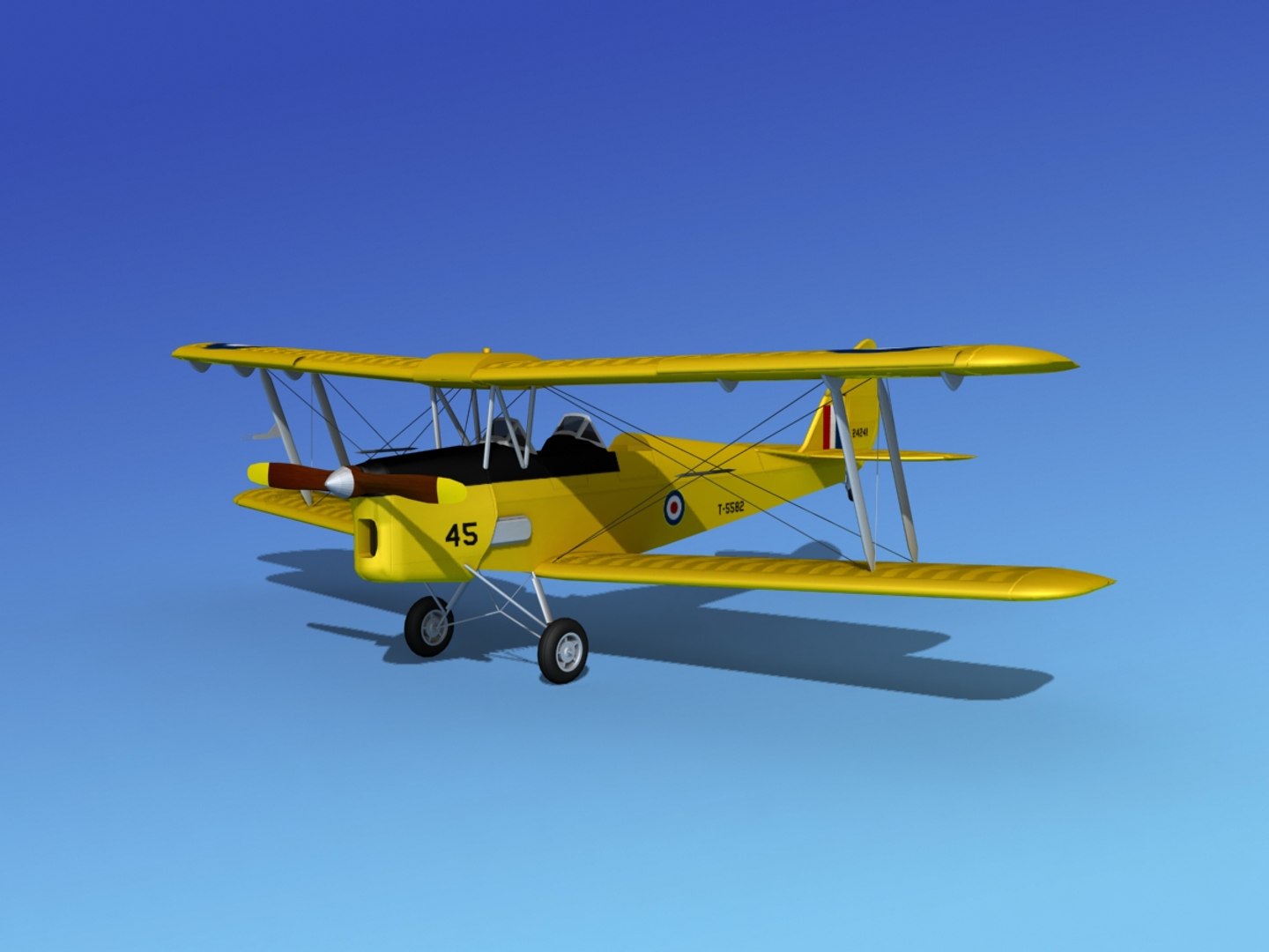 3d Model Of Tiger Moth Dehavilland
