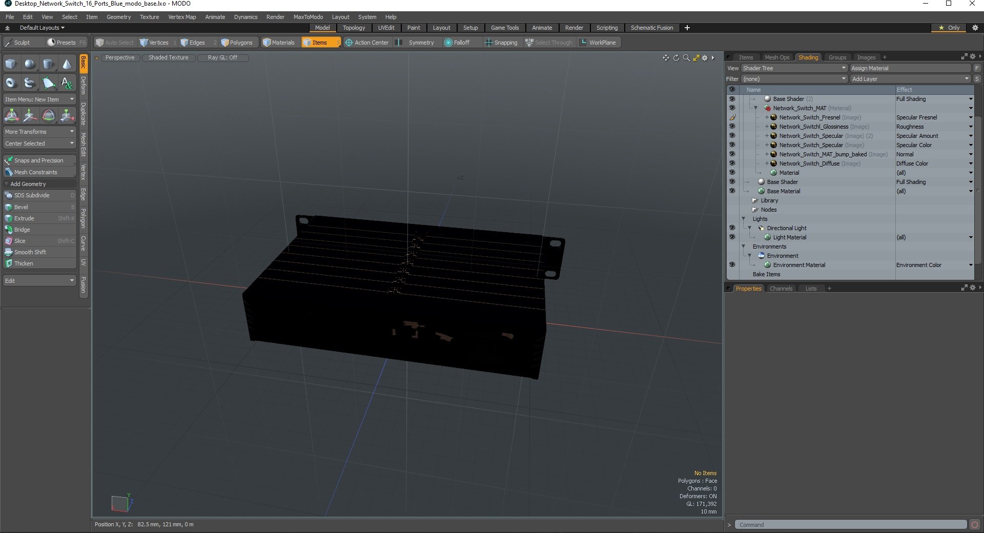 Desktop Network Switch 16 Ports Blue 3D Model - TurboSquid 2239666