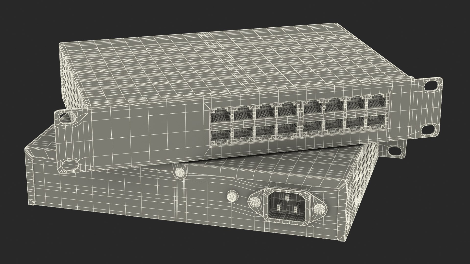 Desktop Network Switch 16 Ports Blue 3D Model - TurboSquid 2239666