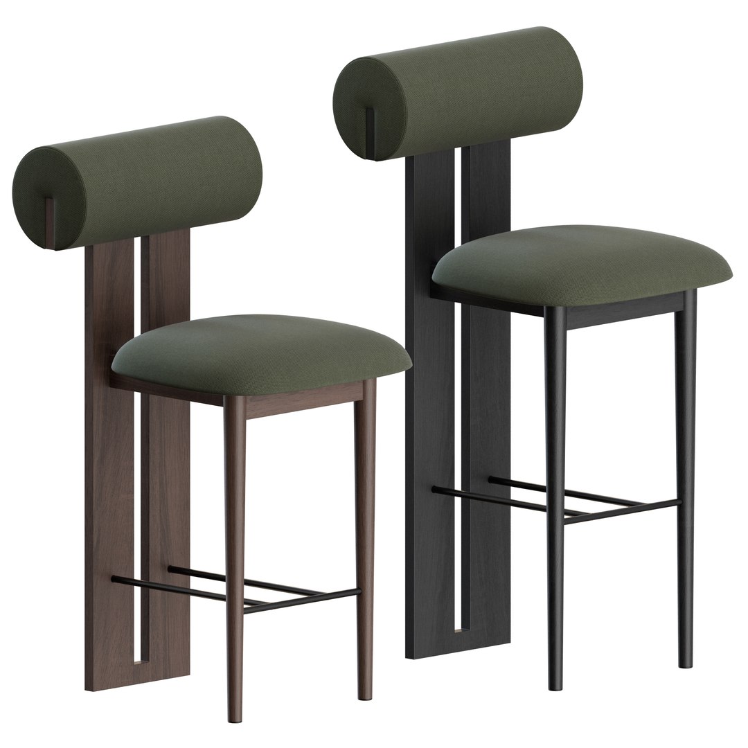 Hippo Counter And Bar Chair By Norr11 3D Model - TurboSquid 2218780