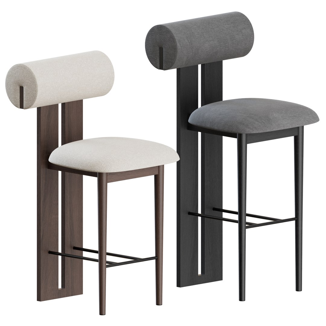 Hippo Counter And Bar Chair By Norr11 3D Model - TurboSquid 2218780