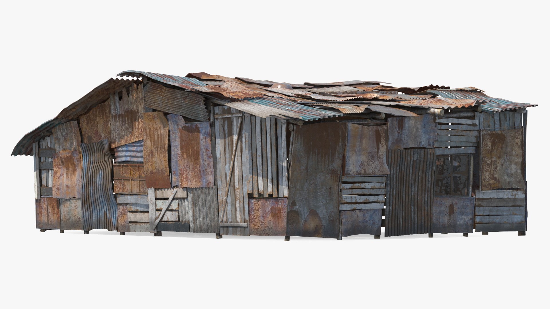 Rusty Tin Roof Cabin 3D Model - TurboSquid 2330068