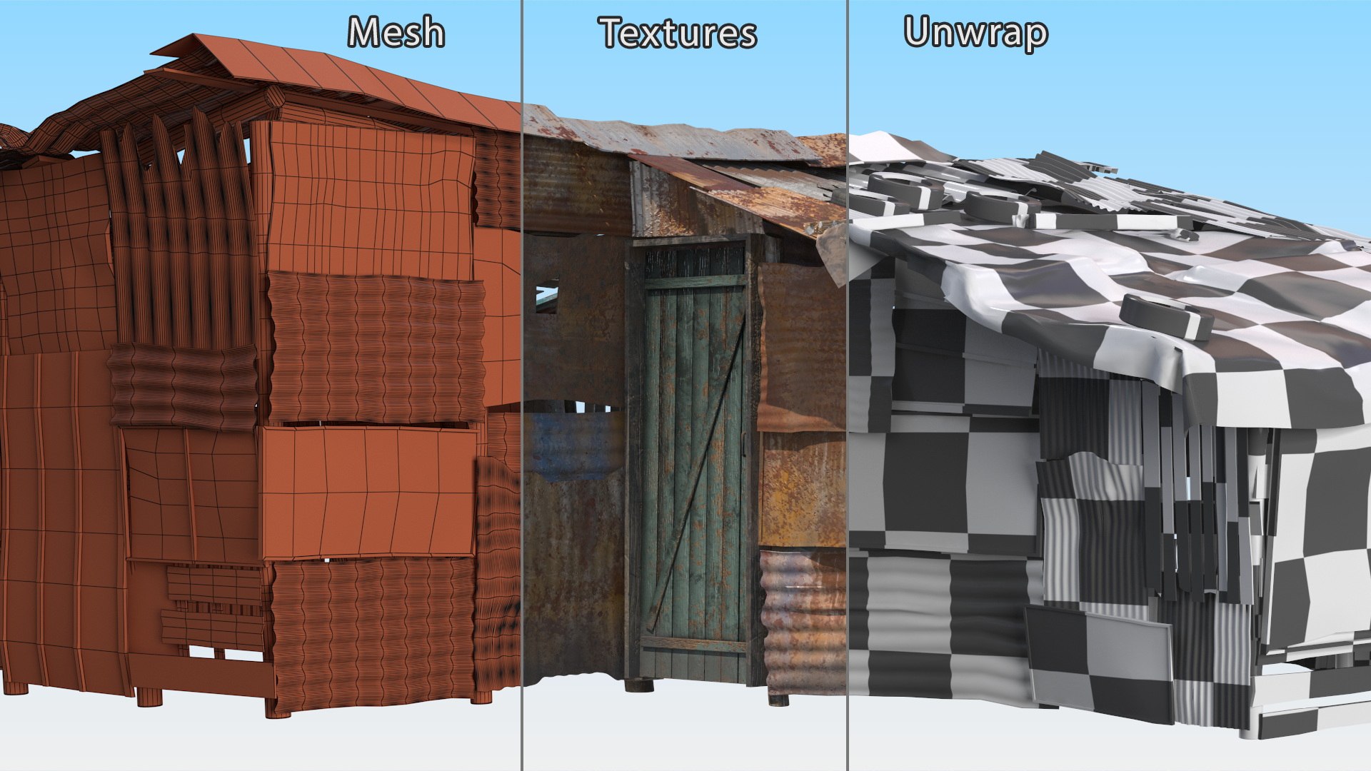 Rusty Tin Roof Cabin 3D Model - TurboSquid 2330068