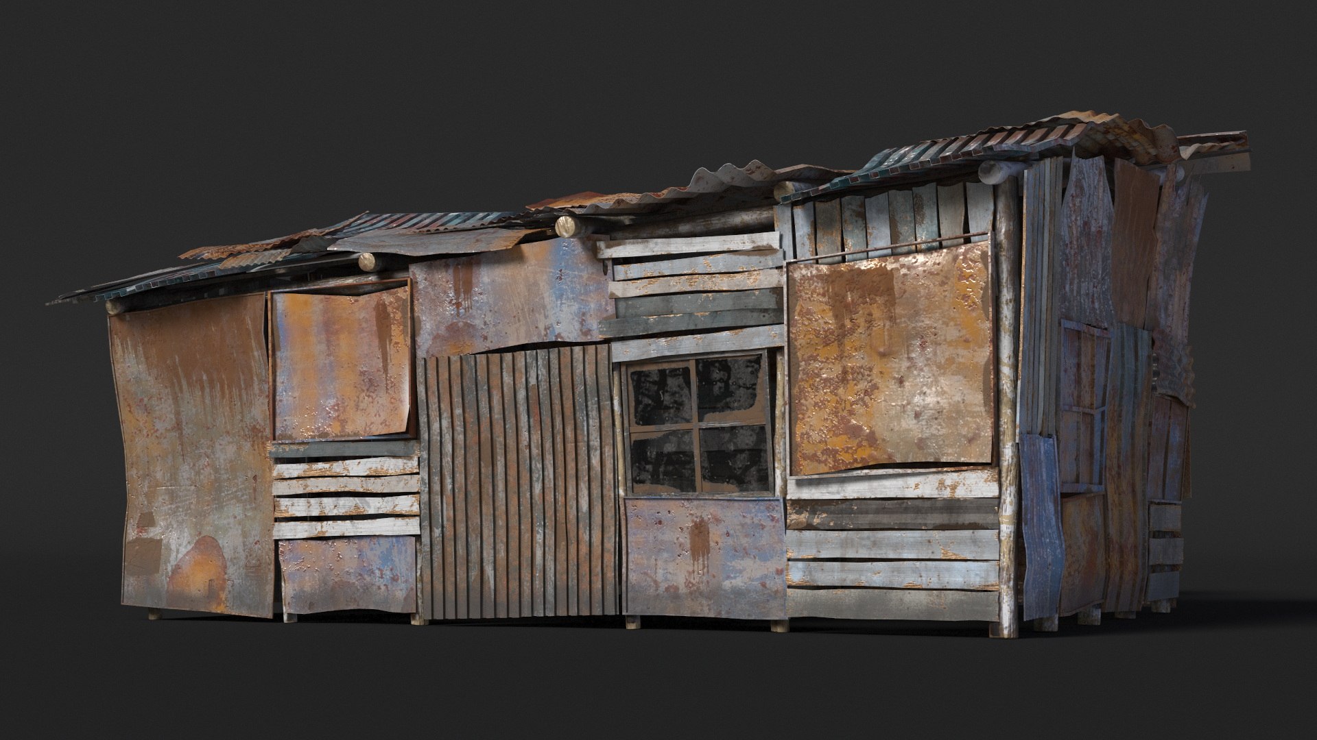 Rusty Tin Roof Cabin 3D Model - TurboSquid 2330068