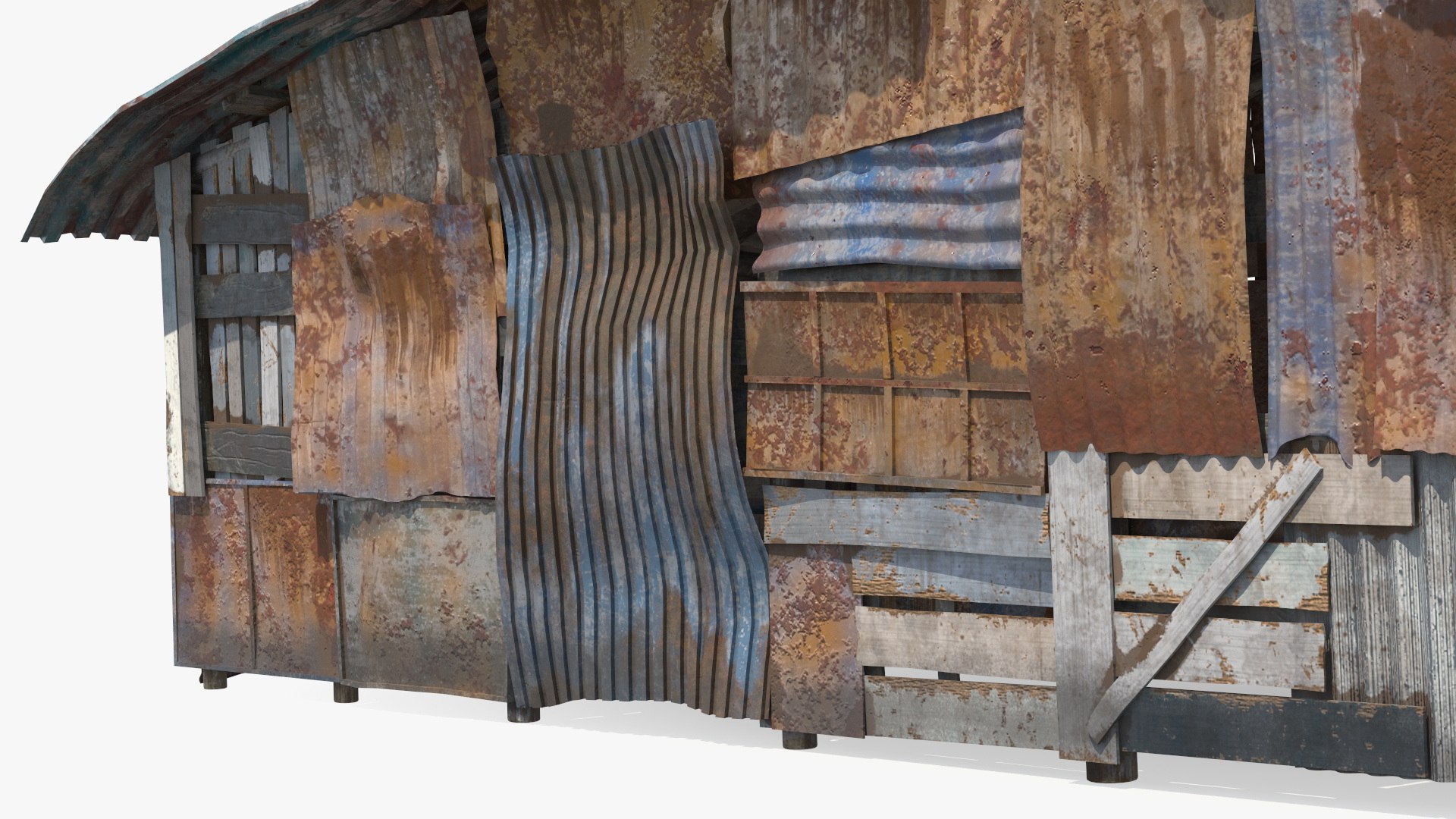 Rusty Tin Roof Cabin 3D Model - TurboSquid 2330068