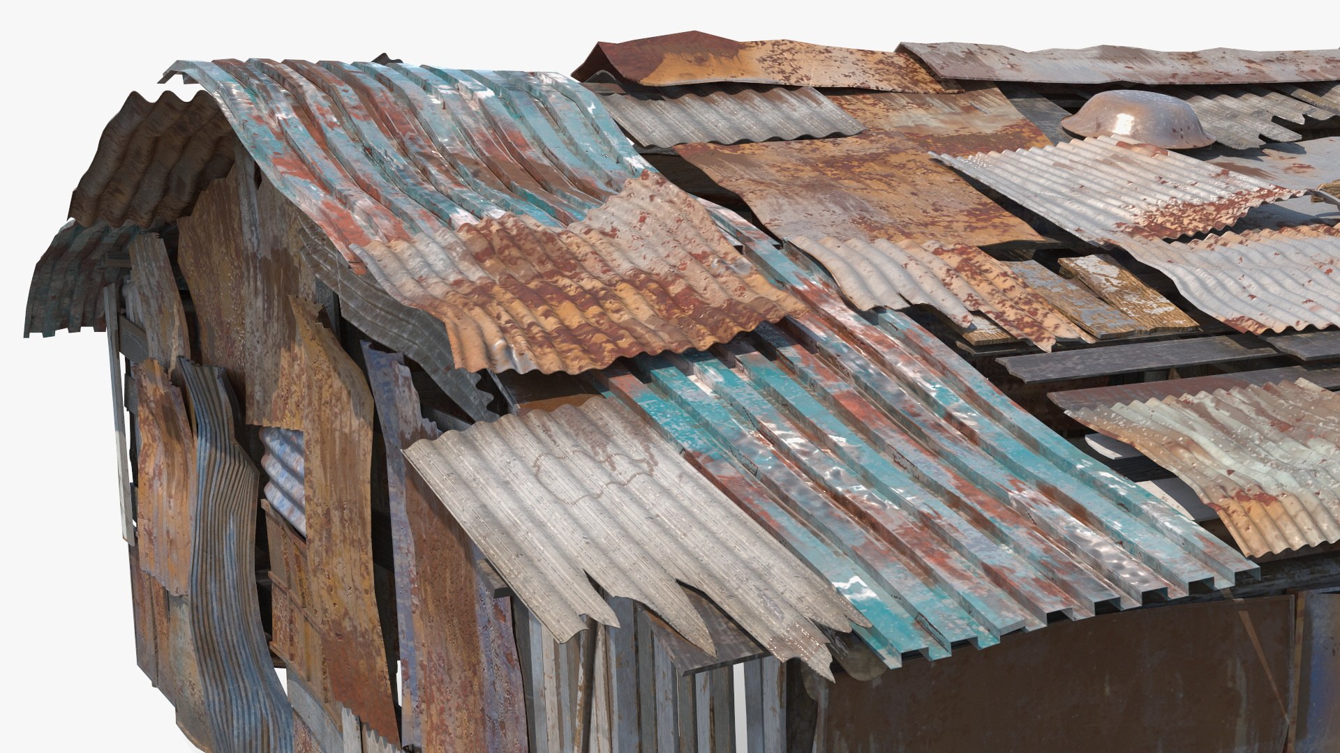 Rusty Tin Roof Cabin 3D Model - TurboSquid 2330068