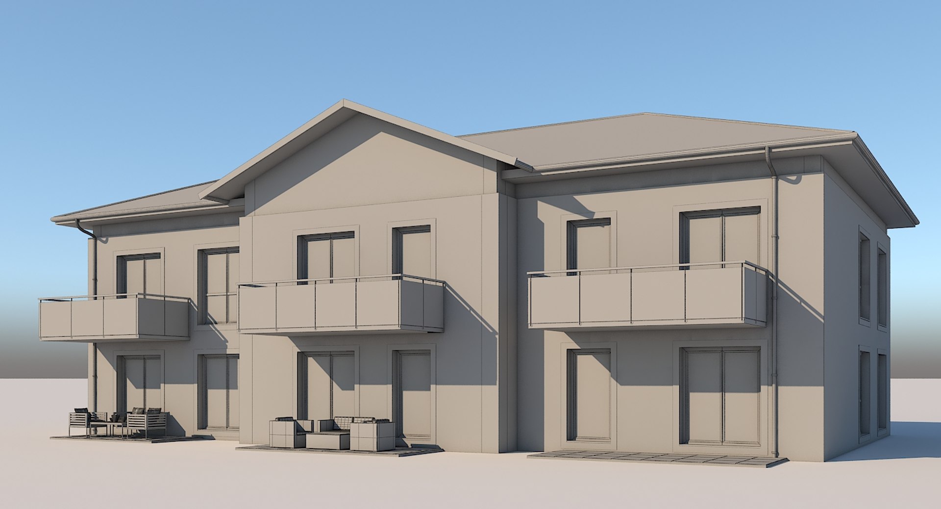 Apartment building model - TurboSquid 1415453