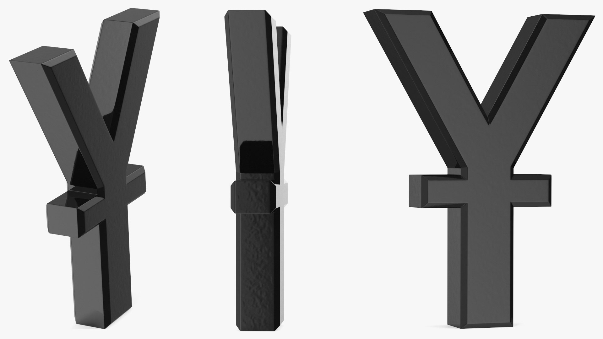 Currency symbols plastic set 3D model - TurboSquid 1689533