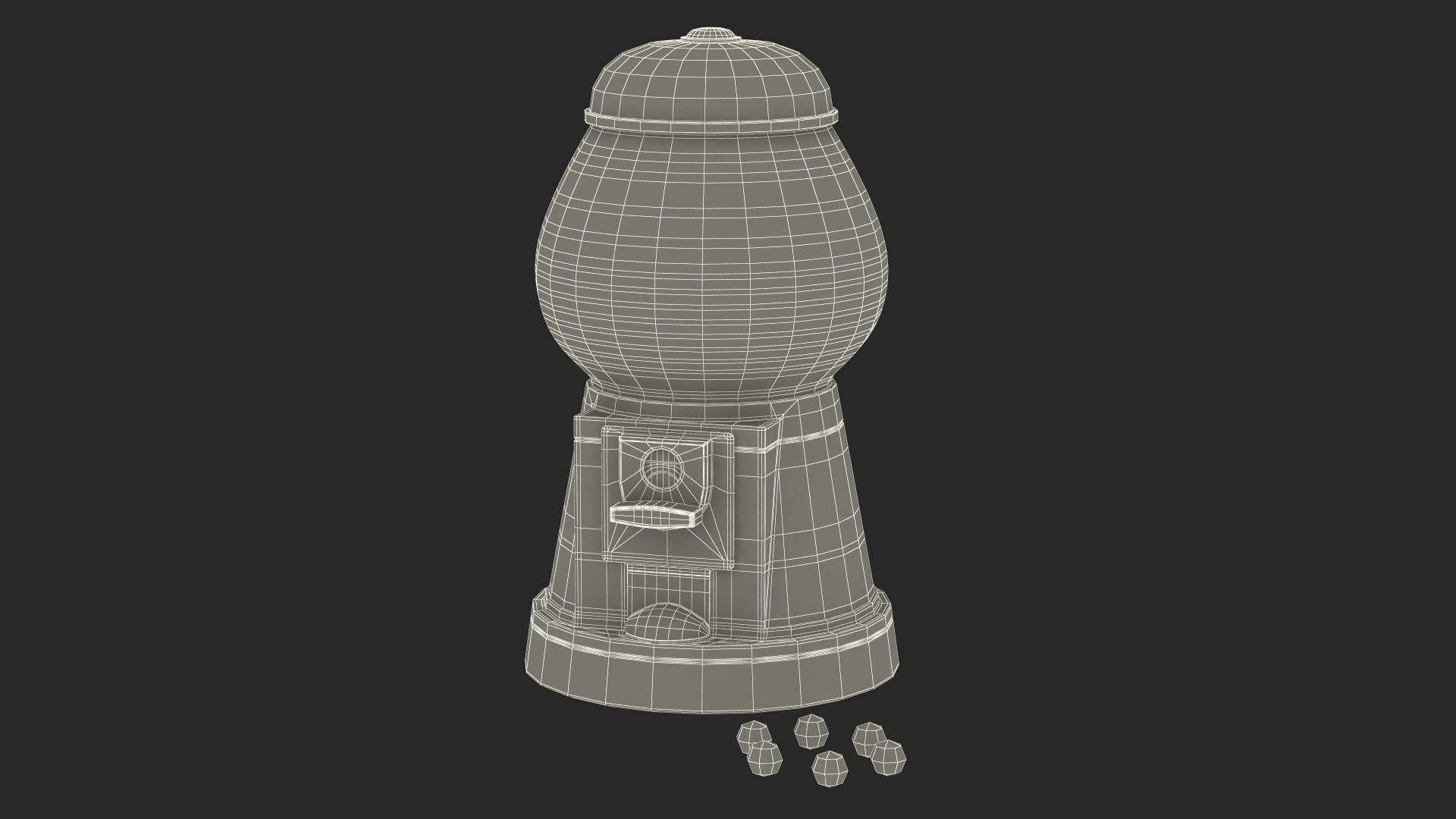 Vintage Gumball Machine 3D Model - TurboSquid 2206559