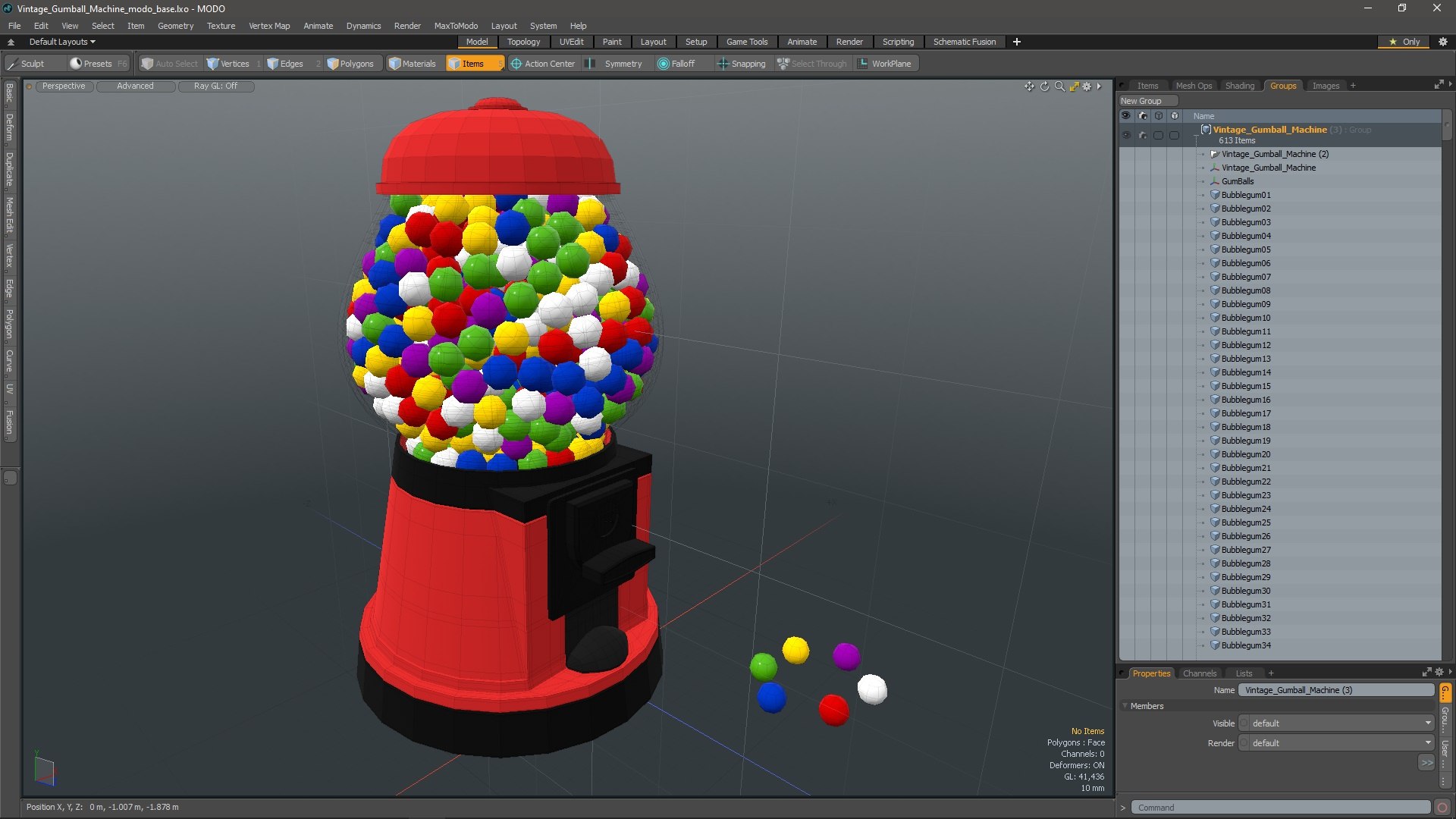Vintage Gumball Machine 3D Model - TurboSquid 2206559