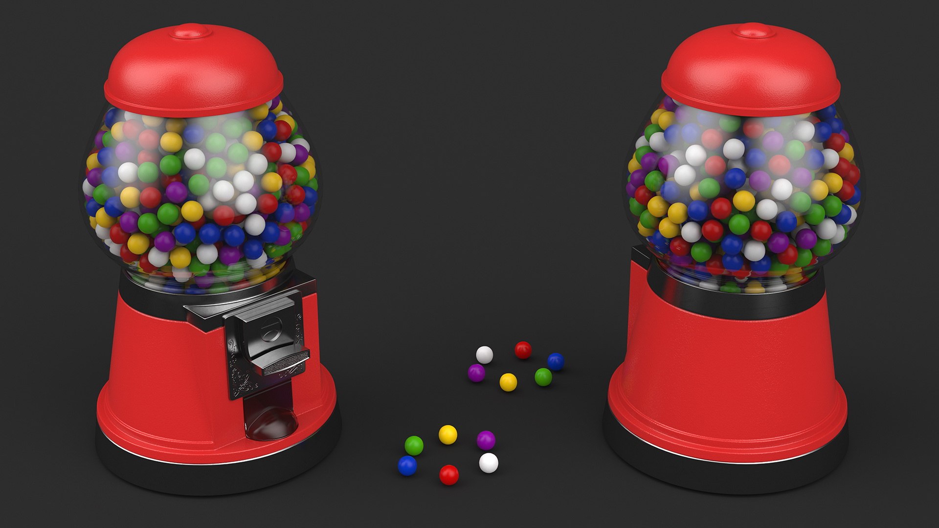 Vintage Gumball Machine 3D Model - TurboSquid 2206559
