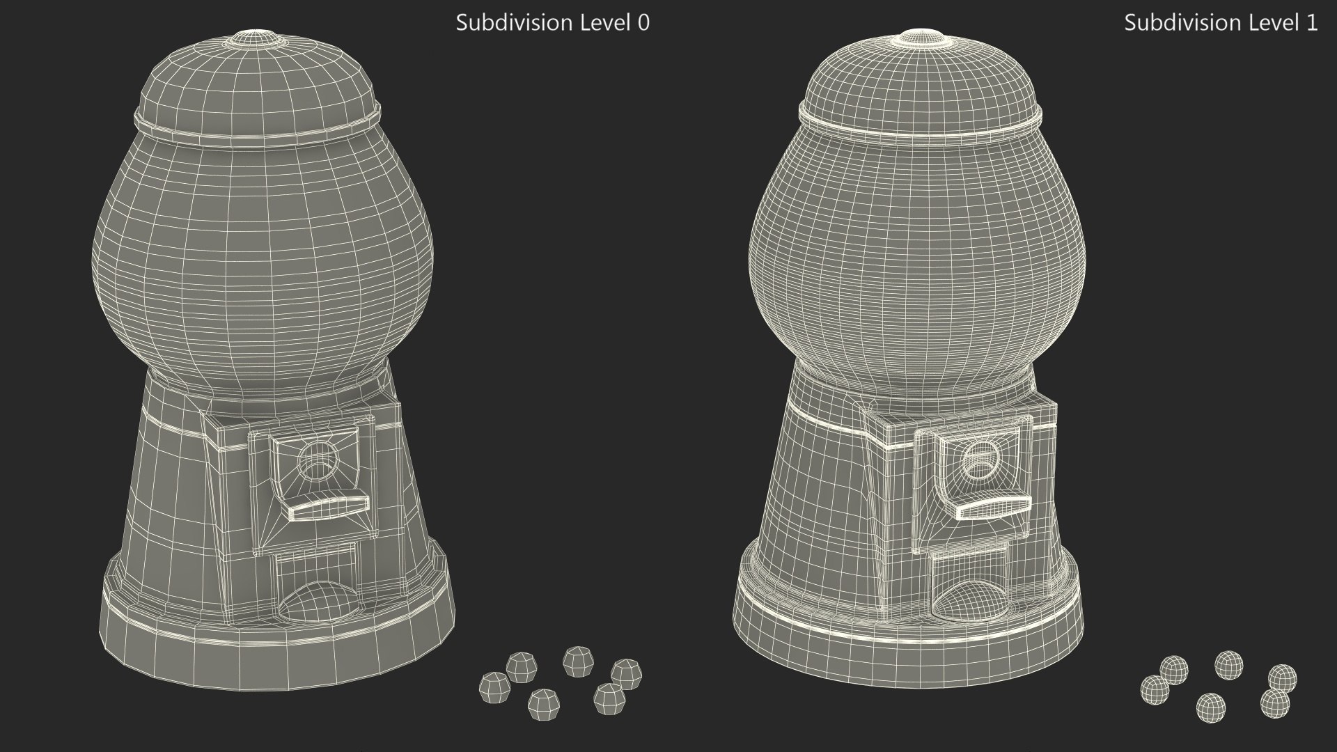Vintage Gumball Machine 3D Model - TurboSquid 2206559