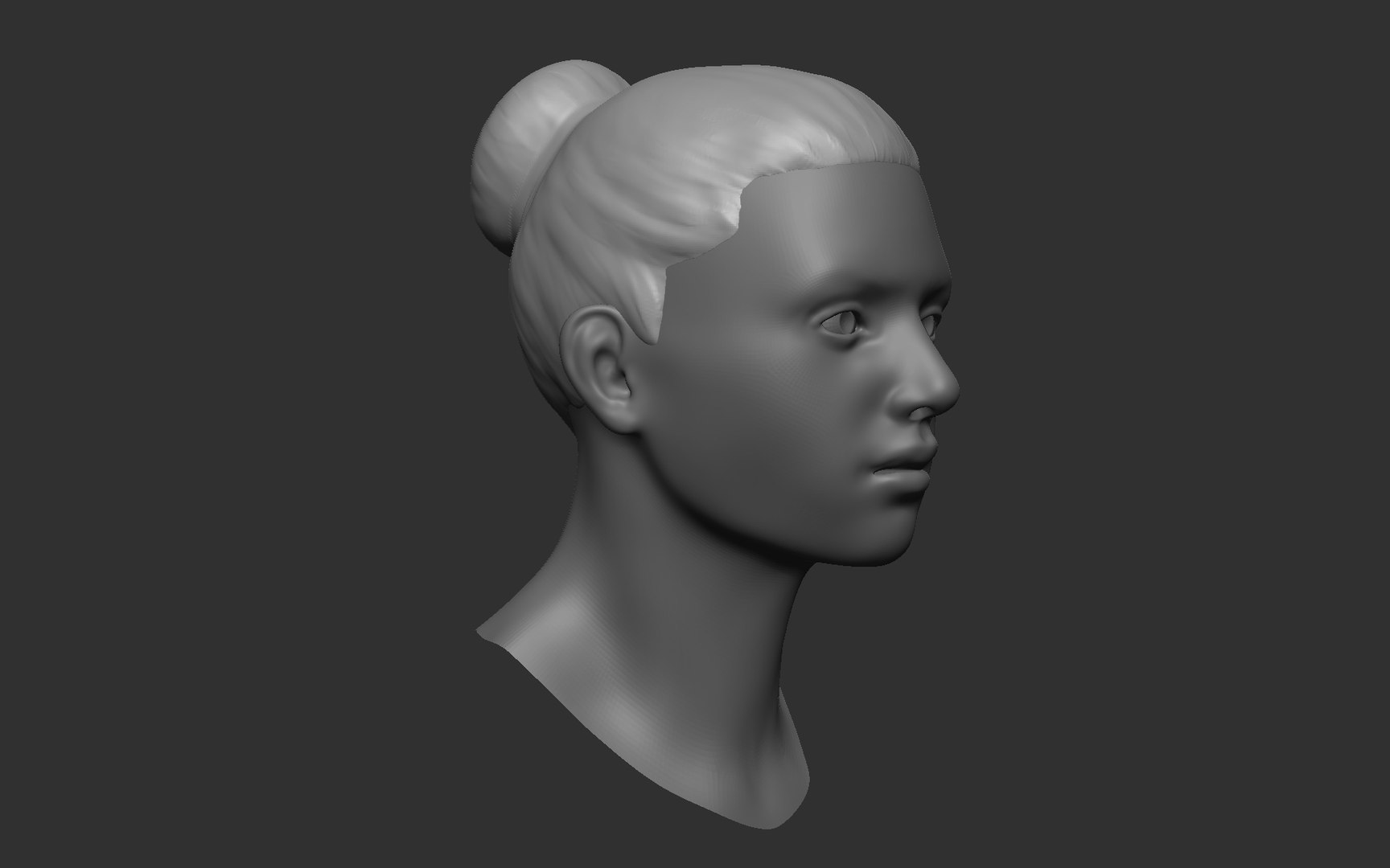 Female Head Base Mesh 3D Model - TurboSquid 1805759