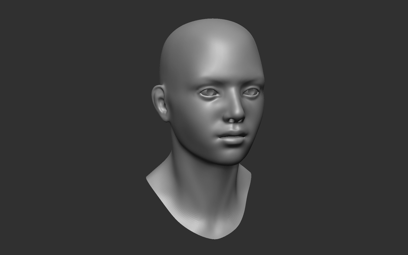 Female Head Base Mesh 3D Model - TurboSquid 1805759