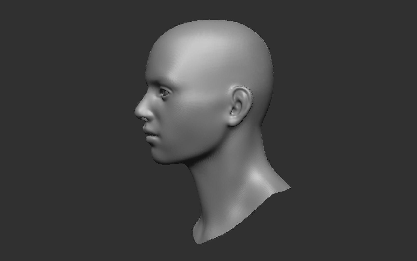 Female Head Base Mesh 3D Model - TurboSquid 1805759