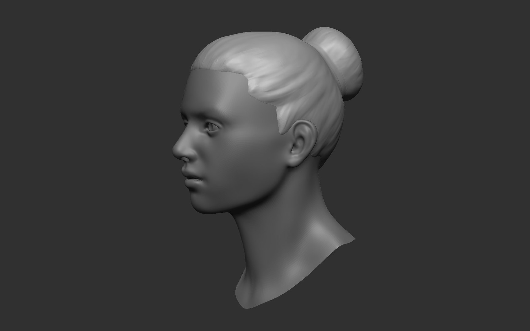 Female Head Base Mesh 3D Model - TurboSquid 1805759