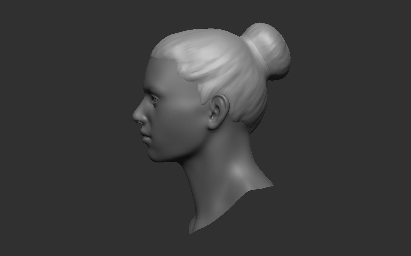 Female Head Base Mesh 3D Model - TurboSquid 1805759