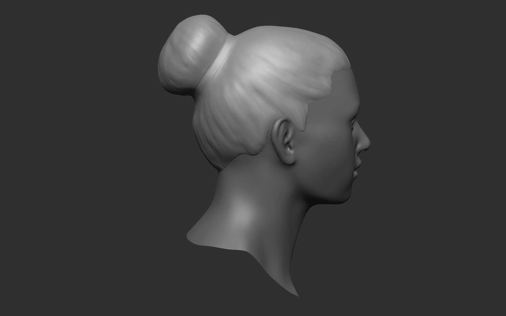 Female Head Base Mesh 3D Model - TurboSquid 1805759