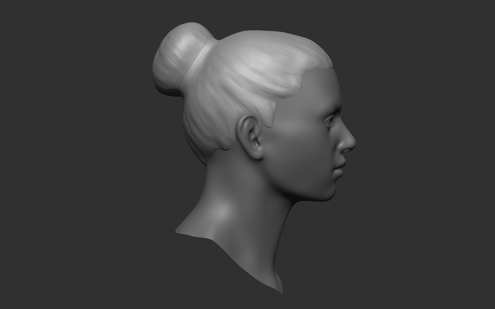 Female Head Base Mesh 3D Model - TurboSquid 1805759