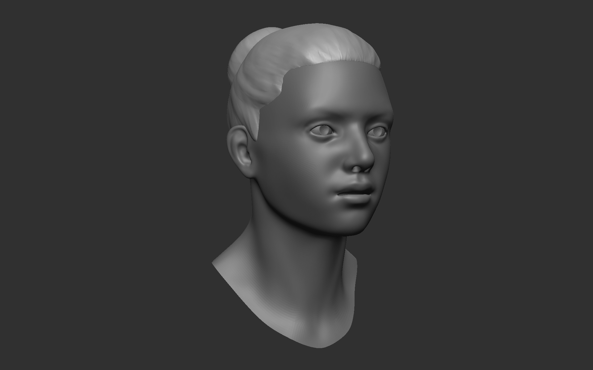 Female head base mesh 3D model - TurboSquid 1805759