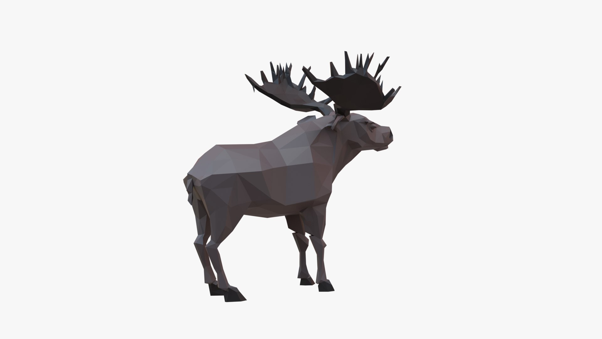 3D Moose Low Poly - TurboSquid 2429494