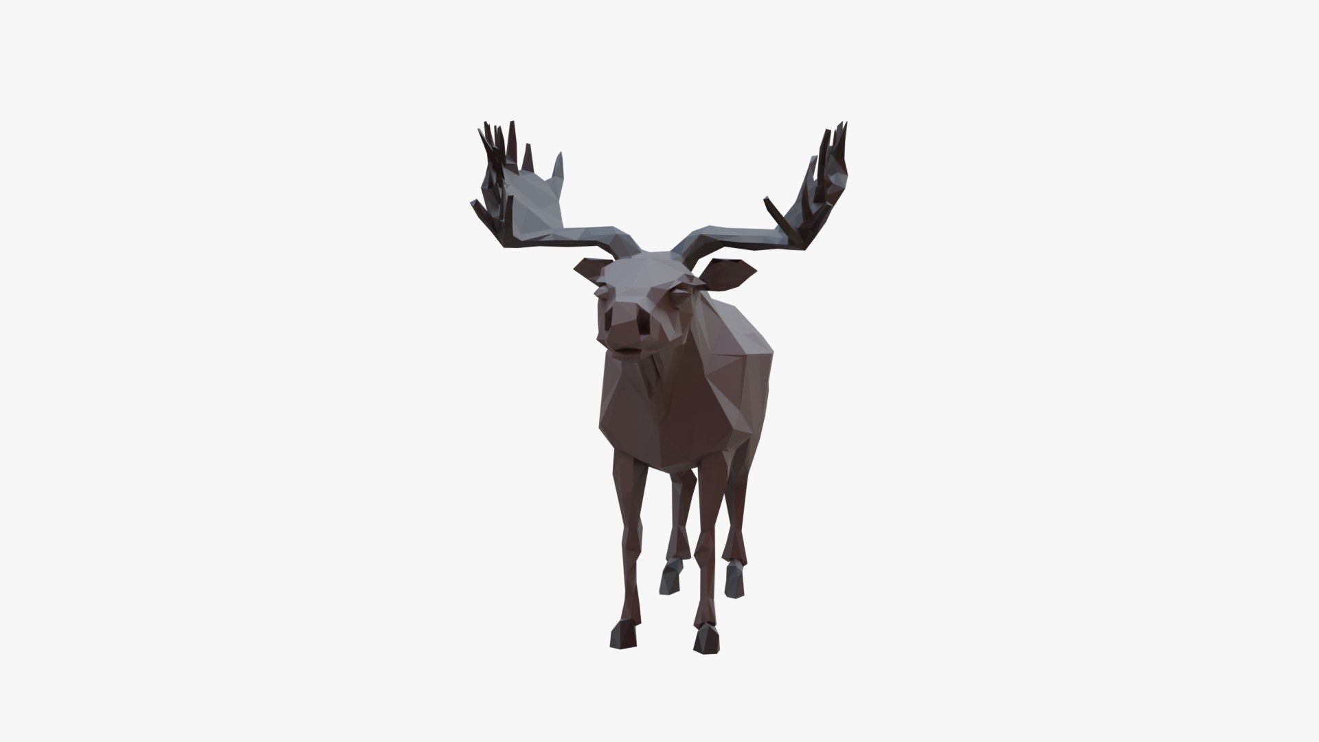 3D Moose Low Poly - TurboSquid 2429494