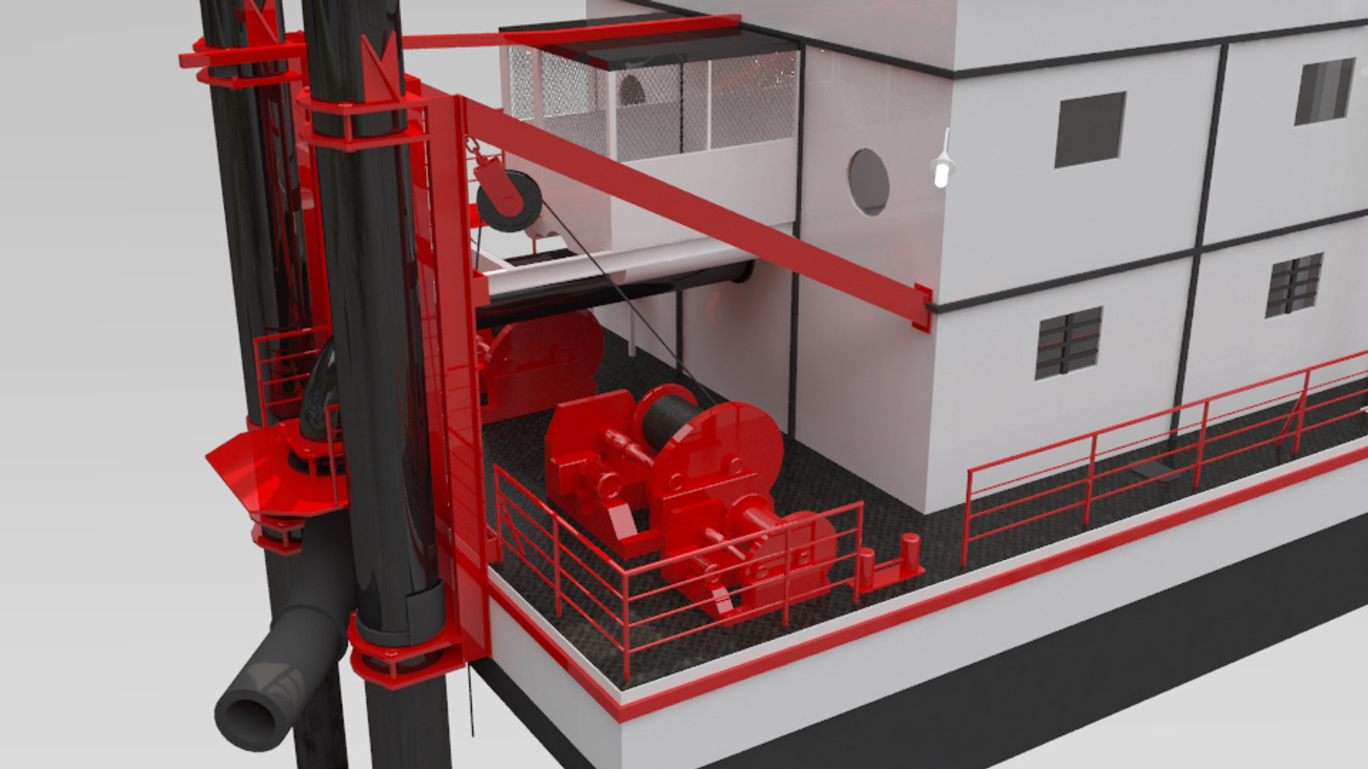 Dredger Ship Transport 3D Model - TurboSquid 1387868